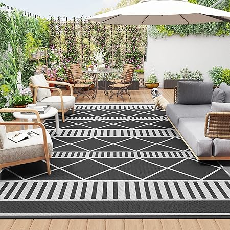 Amazon.com: Outdoor Rug Carpet Waterproof 8x10ft with LED Strip Lights ...