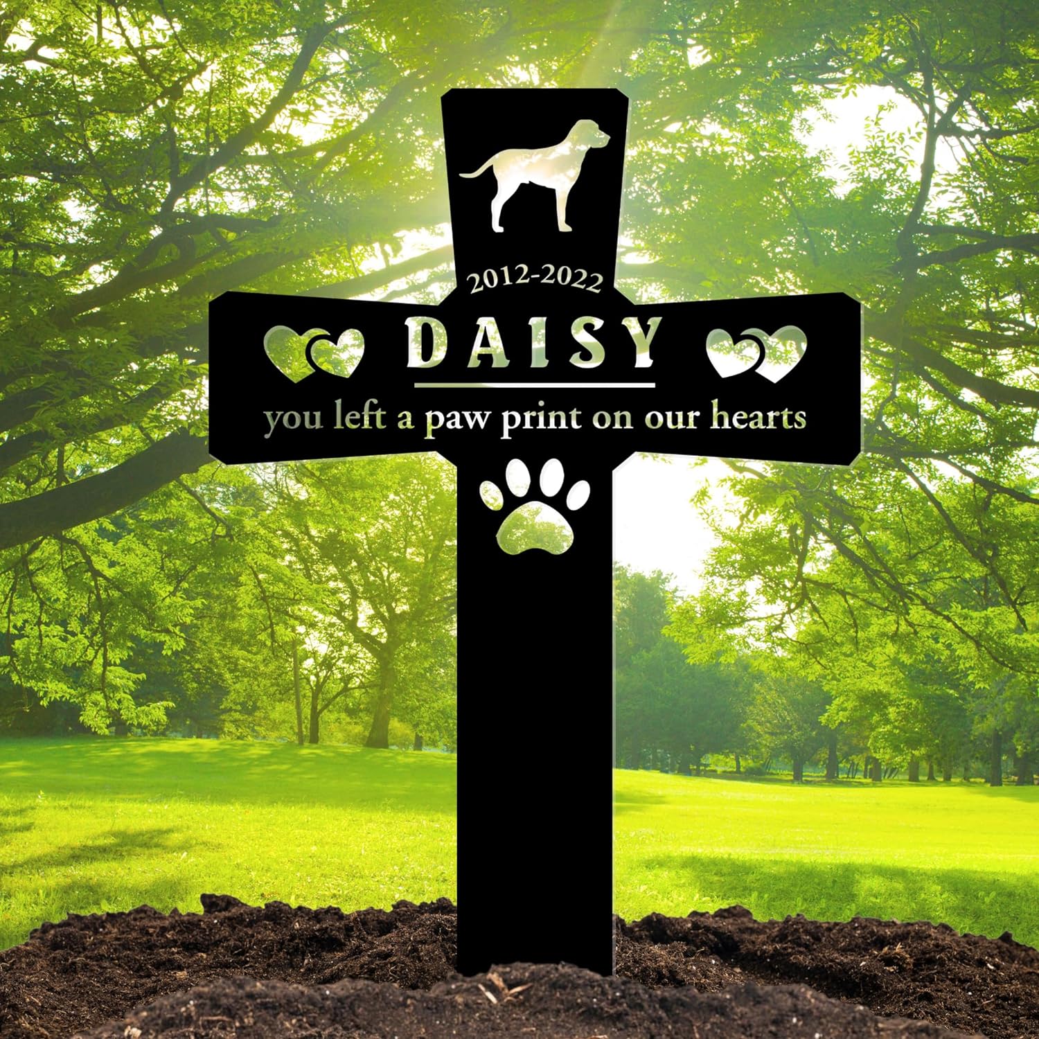 Amazon.com : HEGANITS Personalized Pet Grave Markers Dog, Pet ...