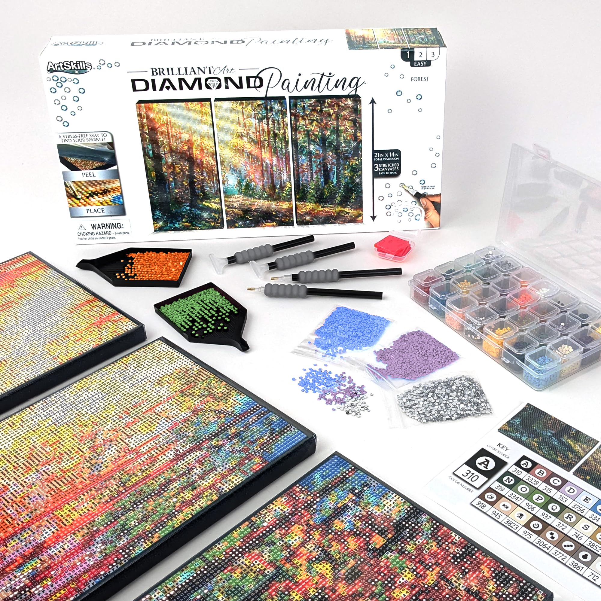 Amazon.com: ArtSkills Diamond Painting Kit, Diamond Art Ready to Hang ...
