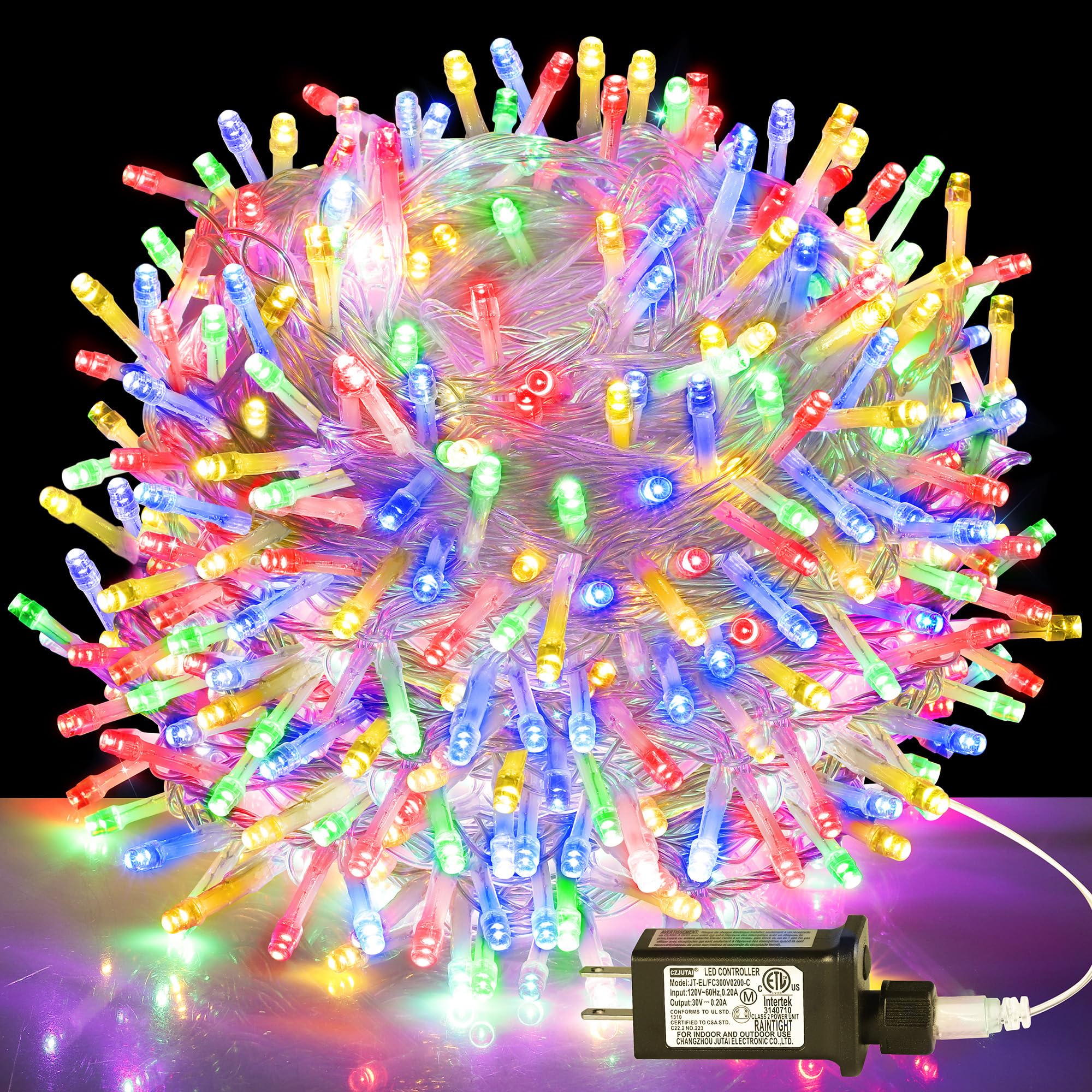 Amazon.com : kemooie 500 LED Multicolor Christmas Lights, 164FT 8 ...