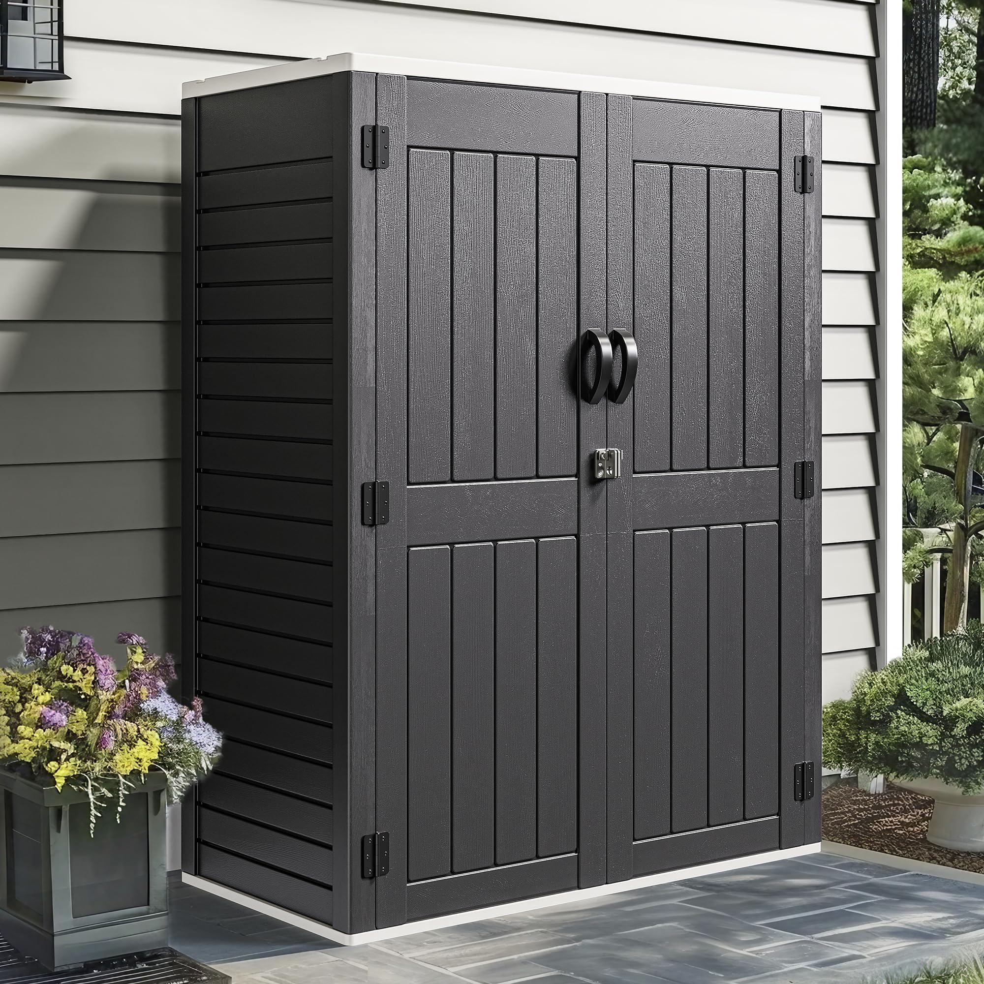 Amazon.com : YITAHOME Vertical Outdoor Storage Shed w/o Shelf, 59 Cu ...