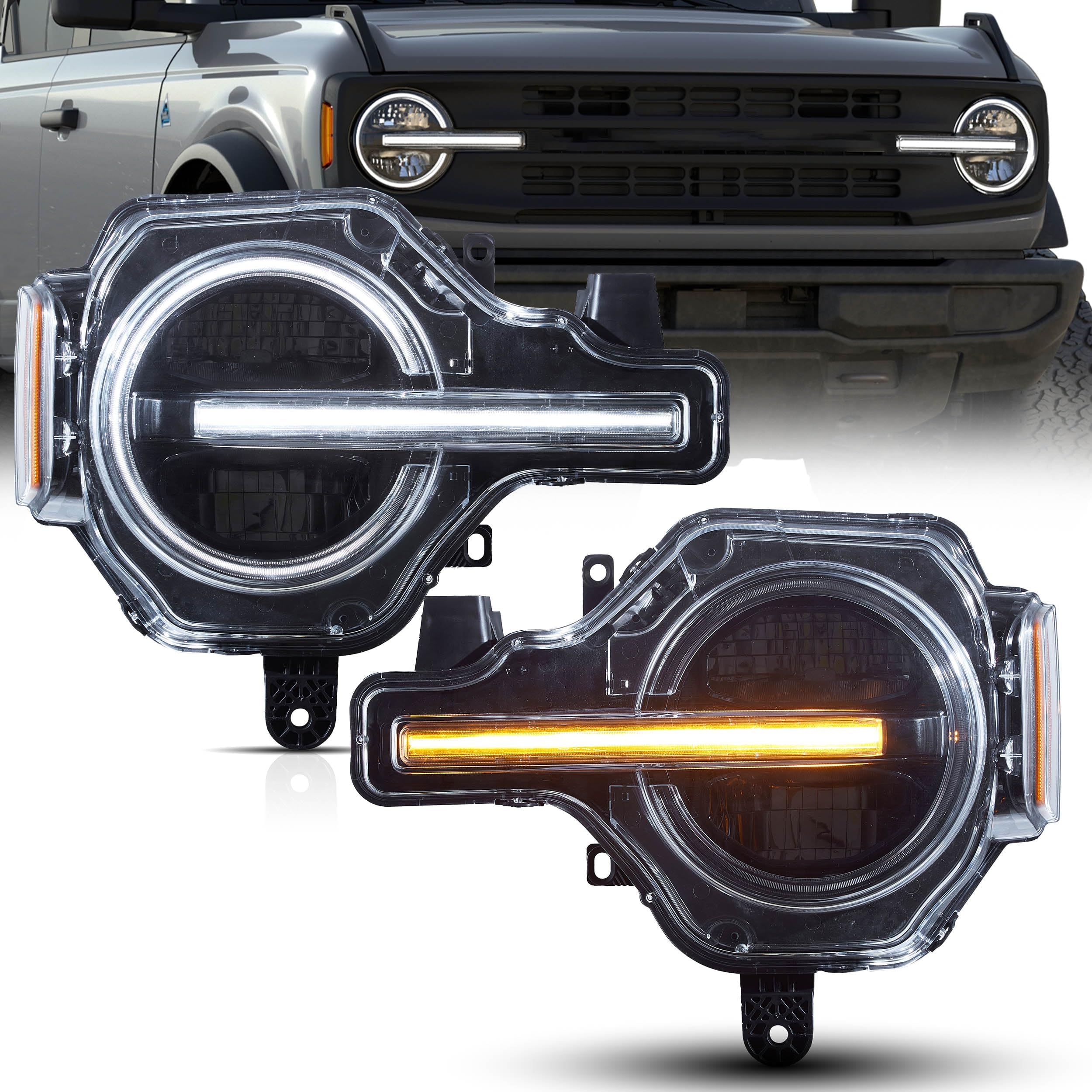 Amazon.com: Kiwi Master LED Headlights for 2021-2025 Ford Bronco ...
