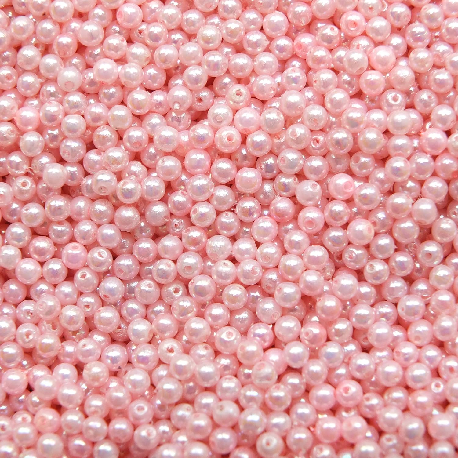 Amazon.com: 3mm Pearl Beads Luster Pink Shades Super Shiny Made in ...