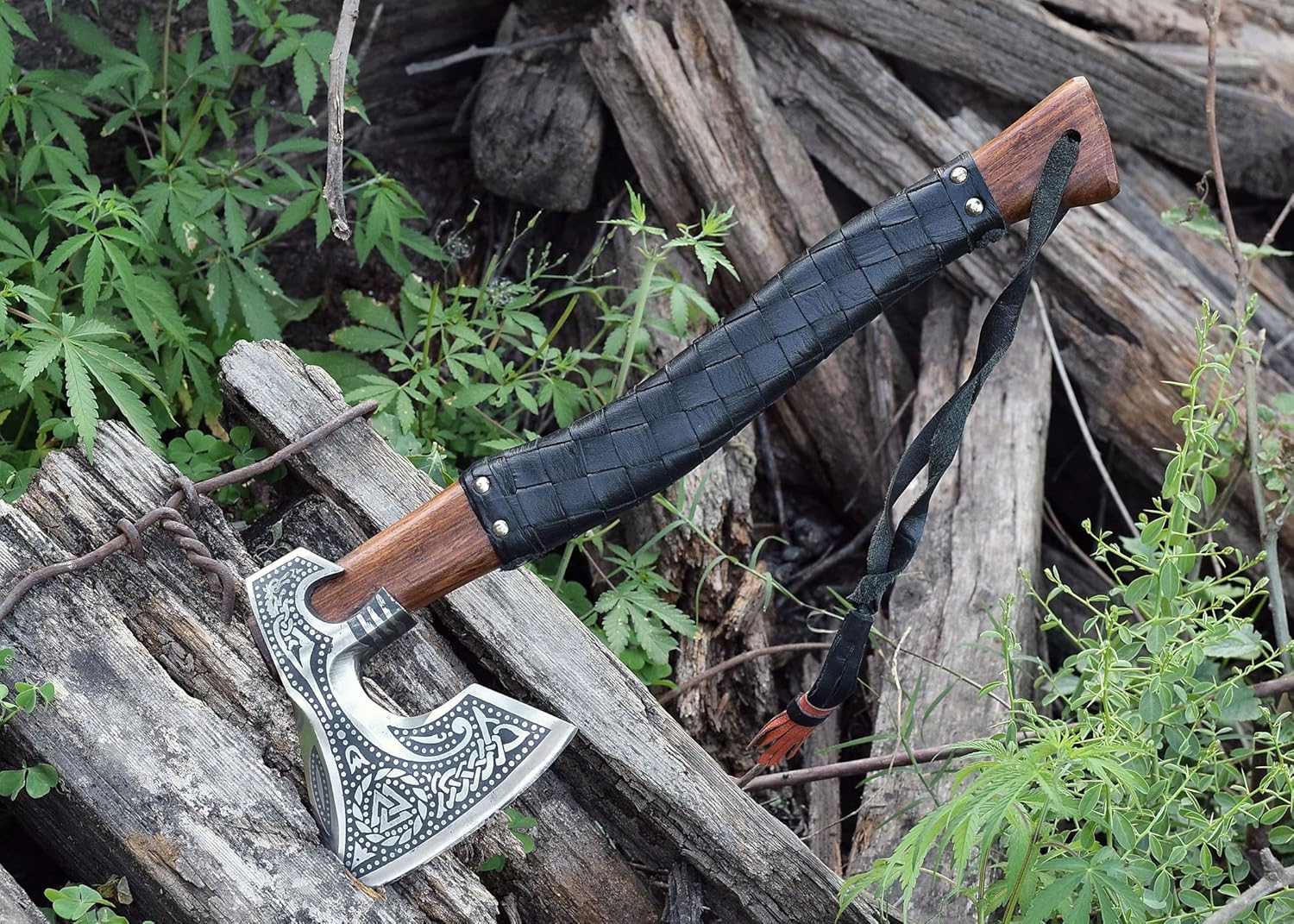 Amazon.com : Throwing Axe, Viking Axe, Tactical Axe, Long Handle Axe ...