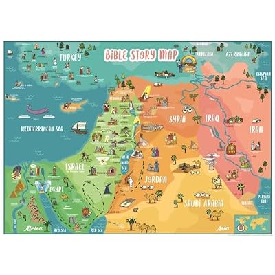 Laminated Bible Story Map Poster - Ideal for Morocco | Ubuy