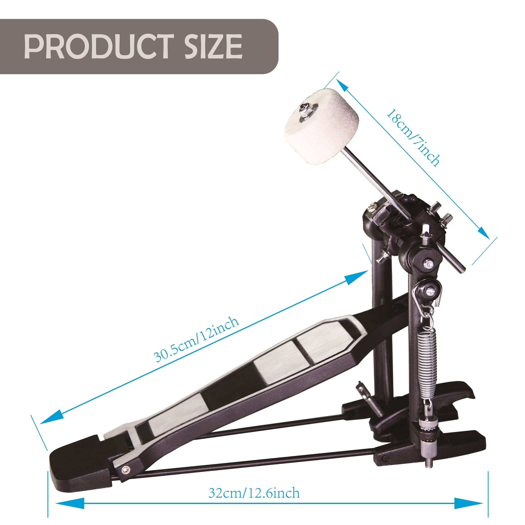 Snapklik.com : Bass Drum Pedals, Chain Drive Kick Drum Pedal, Heavy ...