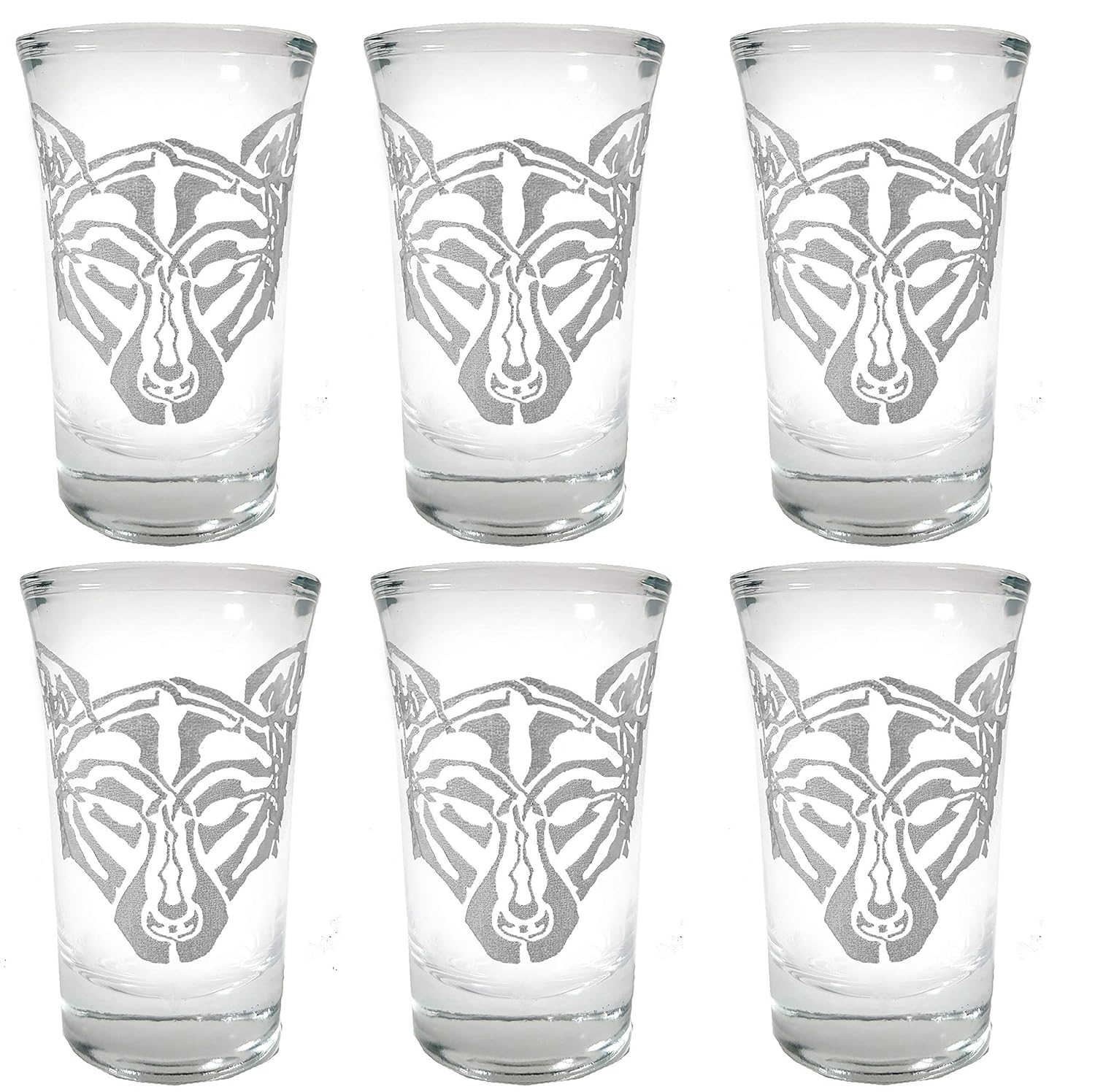 Amazon.com: Celtic Wolf Design Shot Glasses – Set of 6, Personalized 1 ...