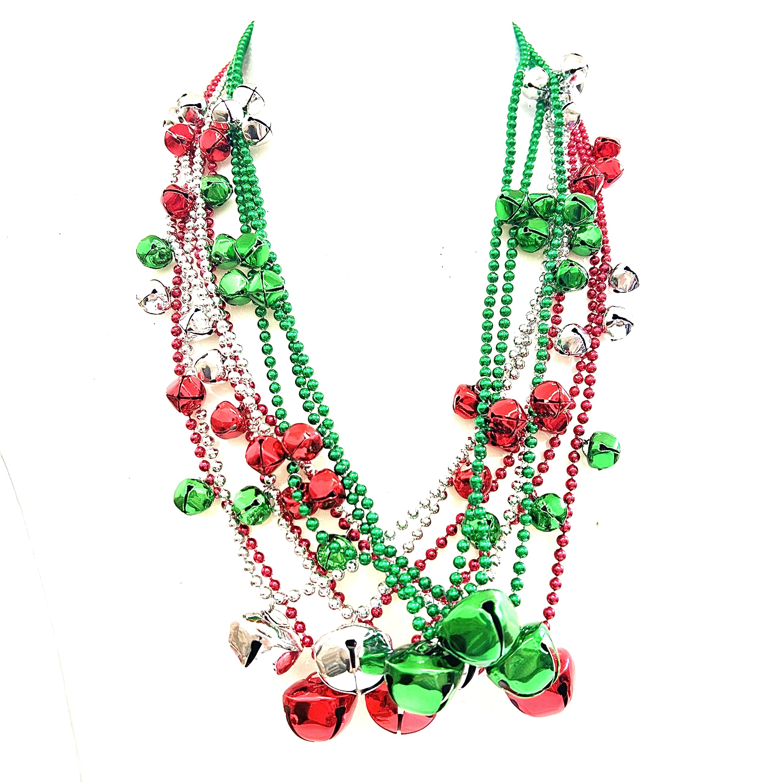 Amazon.com: YSPPF 15 Pcs Christmas Jingle Bell Beads Necklace Christmas ...