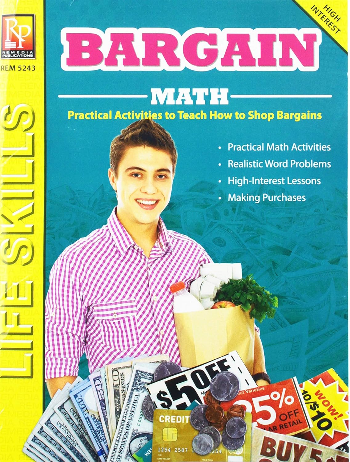 Remedia Publications Bargain Math: Real-Life Money Skills Workbook for ...