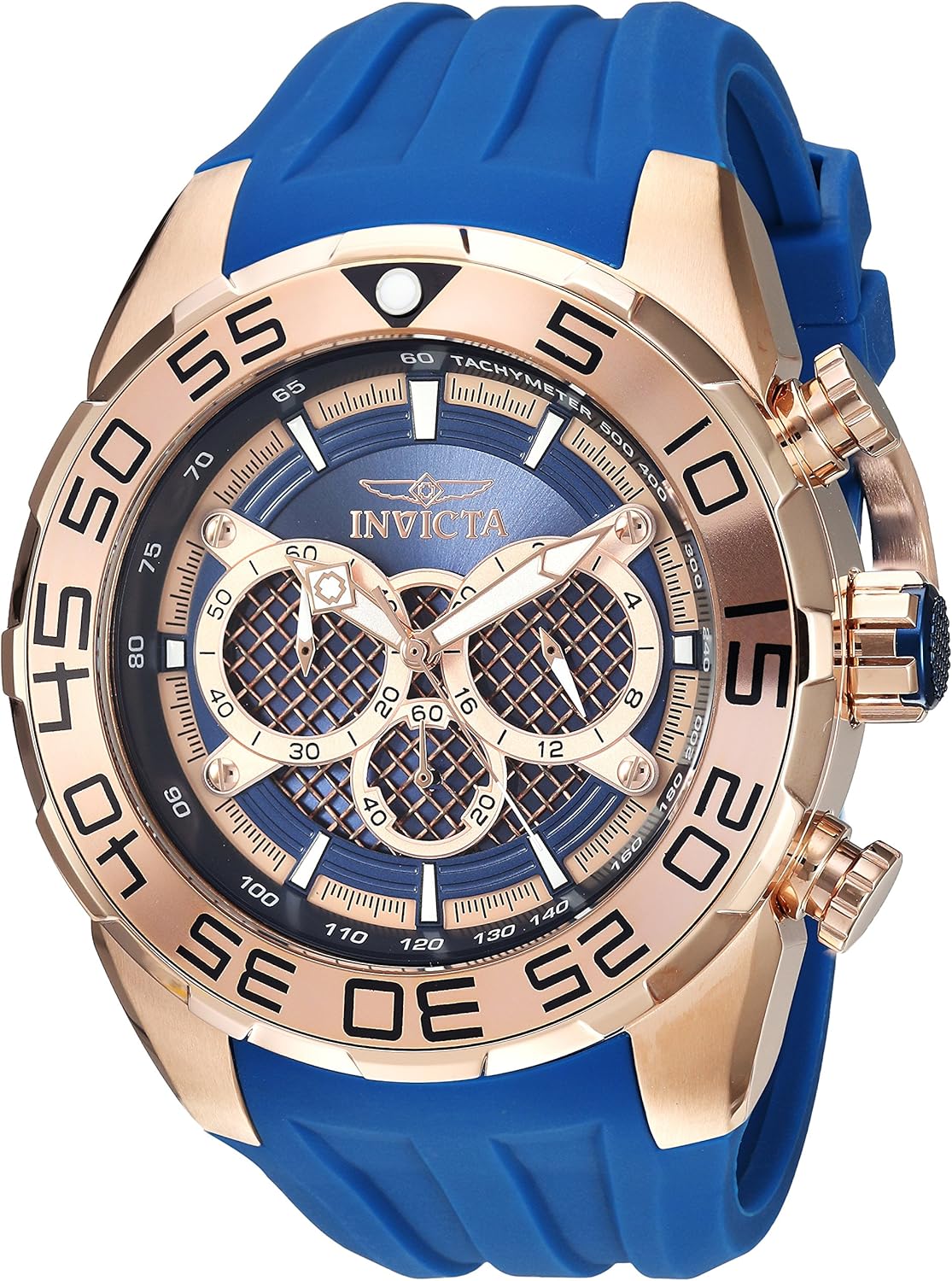 Invicta Erkek Speedway Paslanmaz Çelik Kuvars Saat Silikon Kayışlı Mavi ...