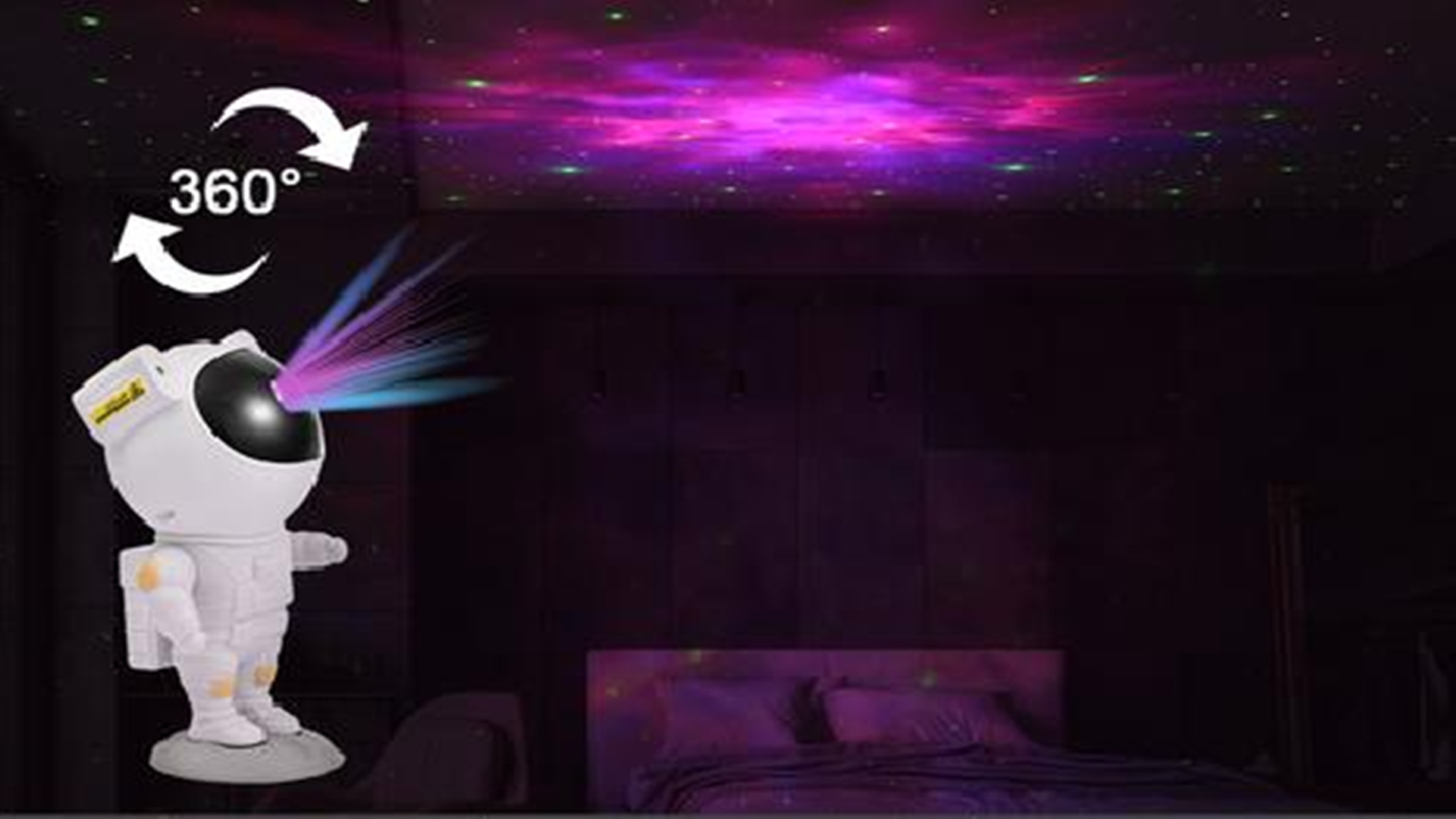Watch Astronaut Projection Lamp, LED Night Light Projector on Amazon Live