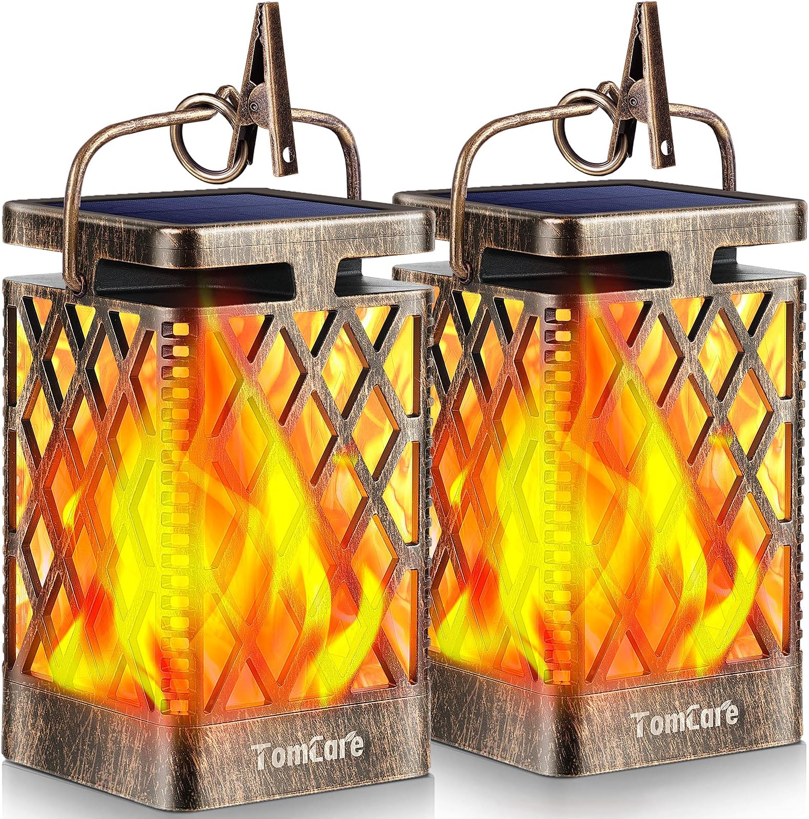 Amazon.com: Solar Lanterns Outdoor 4 Pack, Solar Powered Outdoor ...
