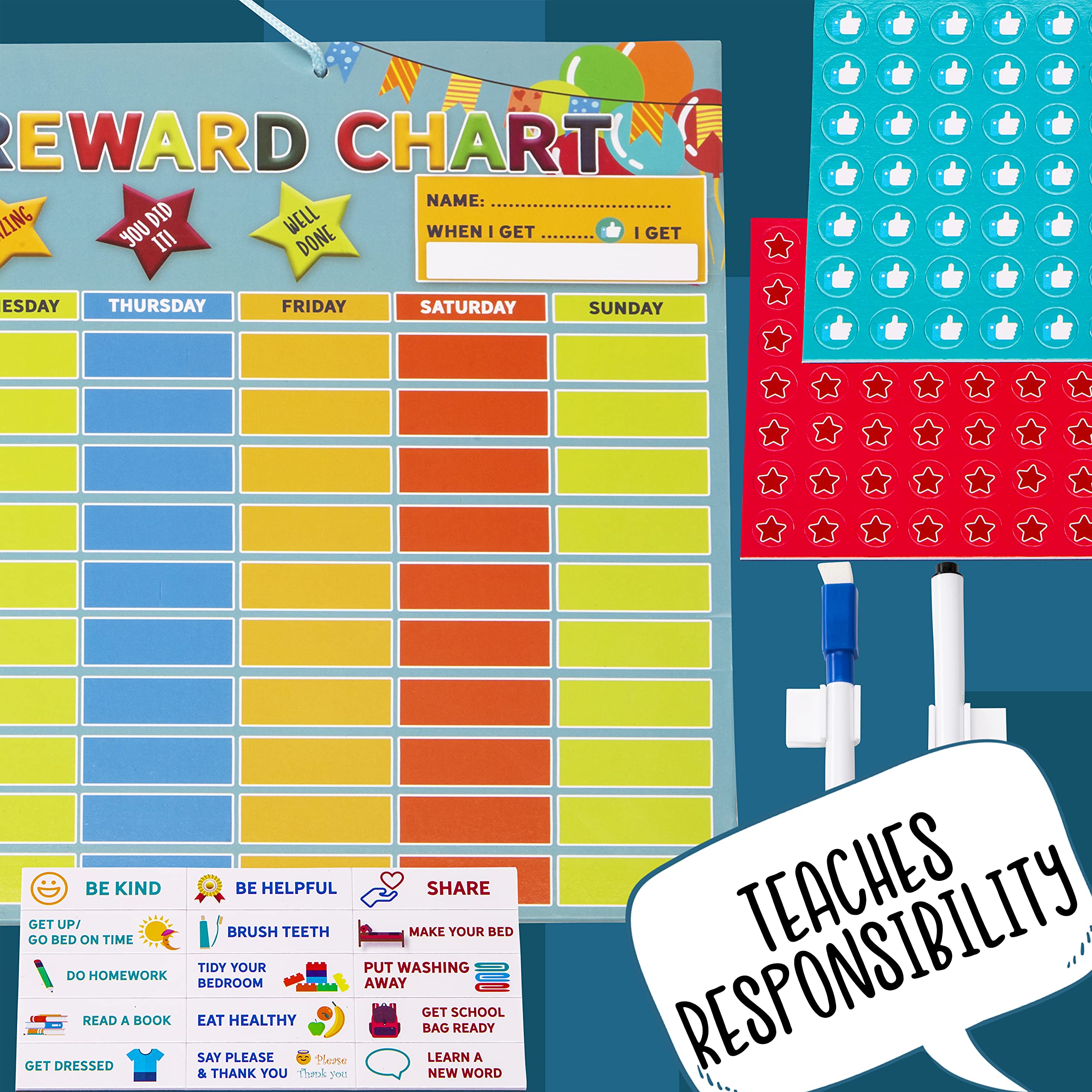 Jaques of London Reward Charts for Children | Magnetic Star Chart ...