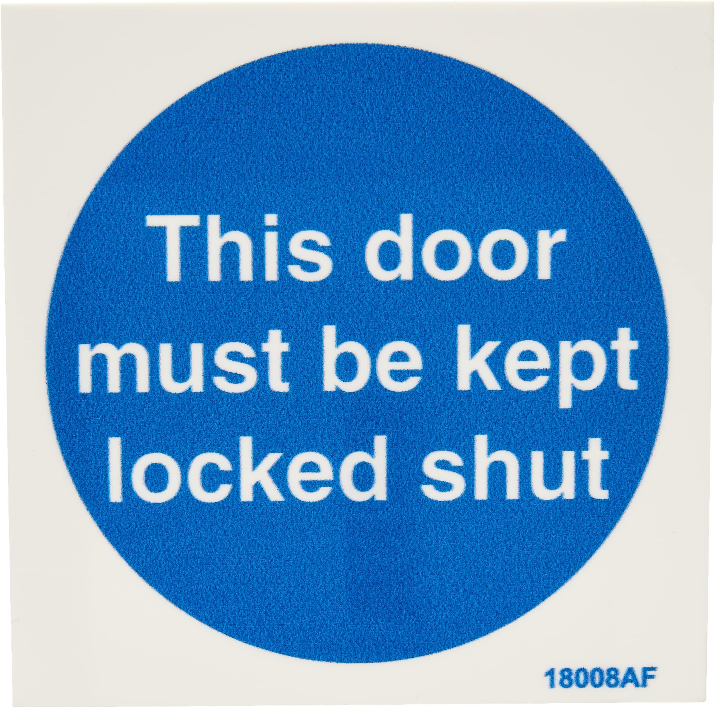 Please keep this door locked - Self adhesive sticker (200mm x 150mm ...