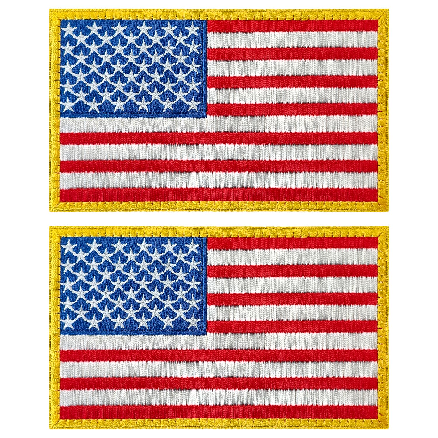 Amazon.com: CXWLJL 2Pcs 5 * 3 Inches American Flag Embroidered Patch ...