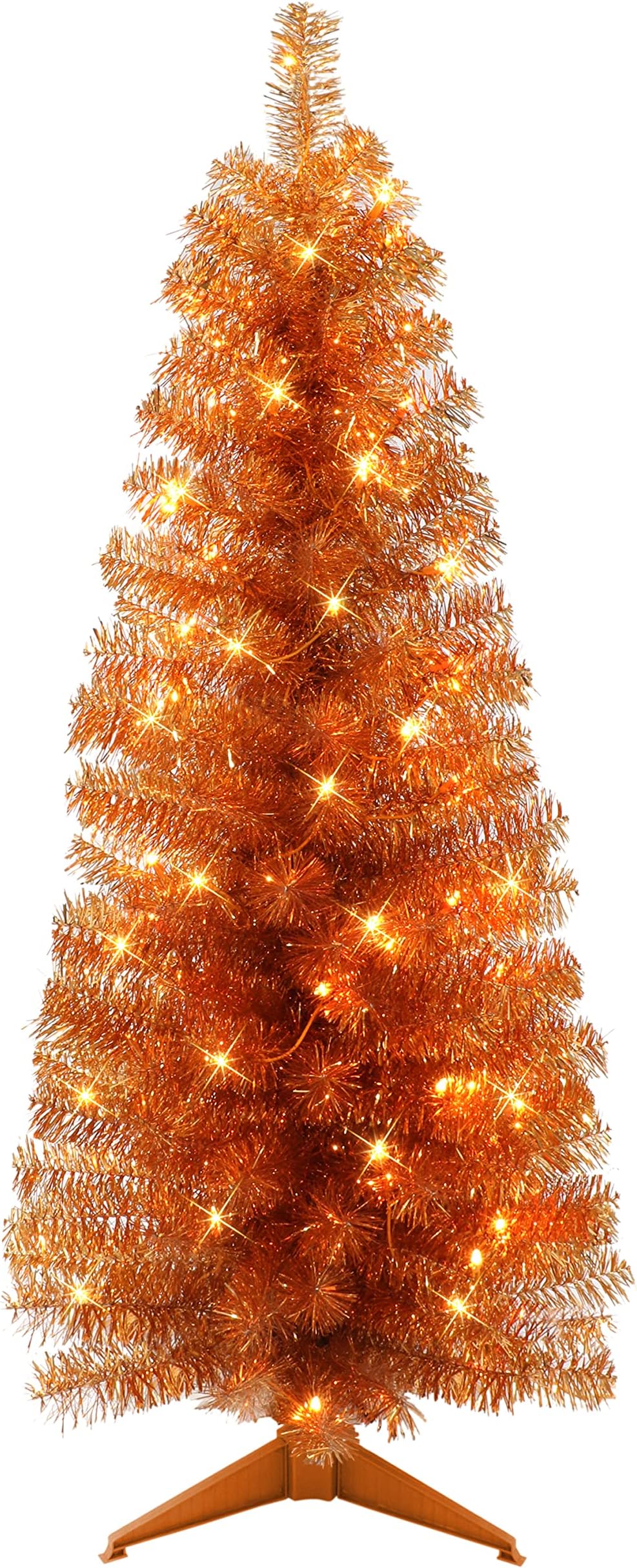 Amazon.com: Vickerman 7.5' Orange Fir Slim Artificial Christmas Tree ...