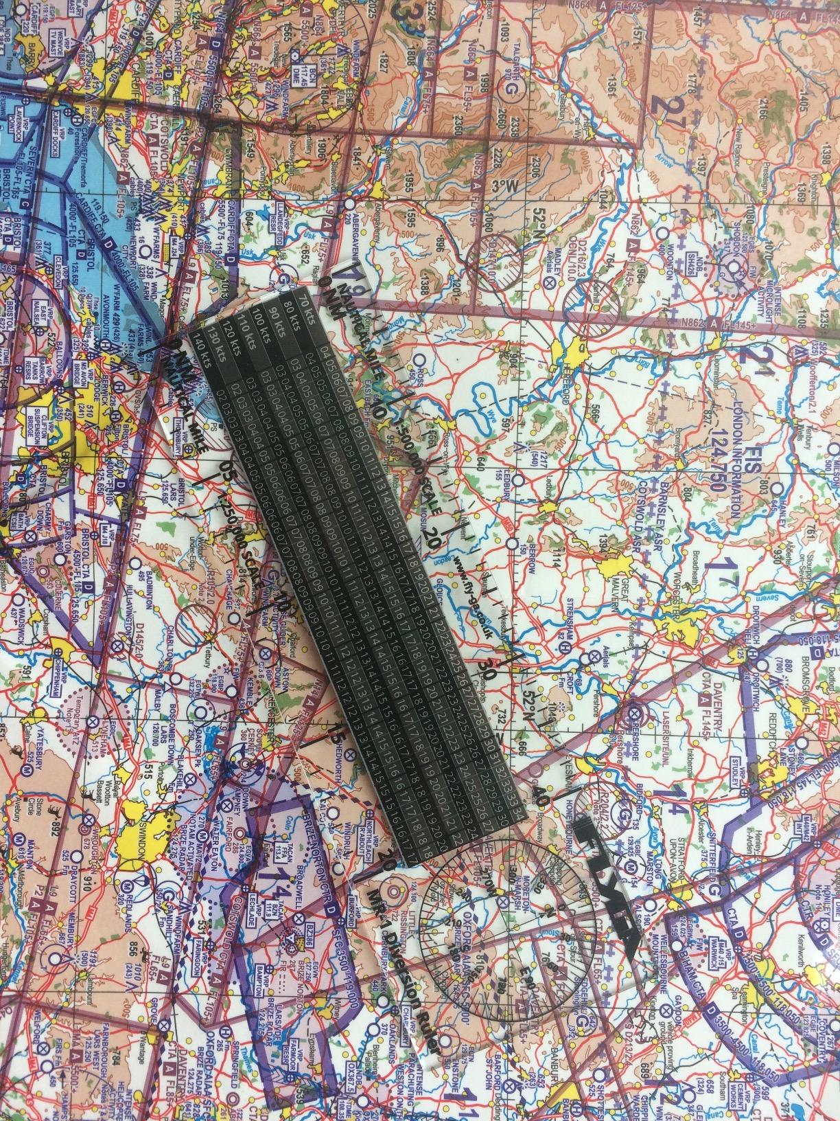 Flight Diversion Ruler (Nautical Mile Navigation Plotter) - For PPL(A ...