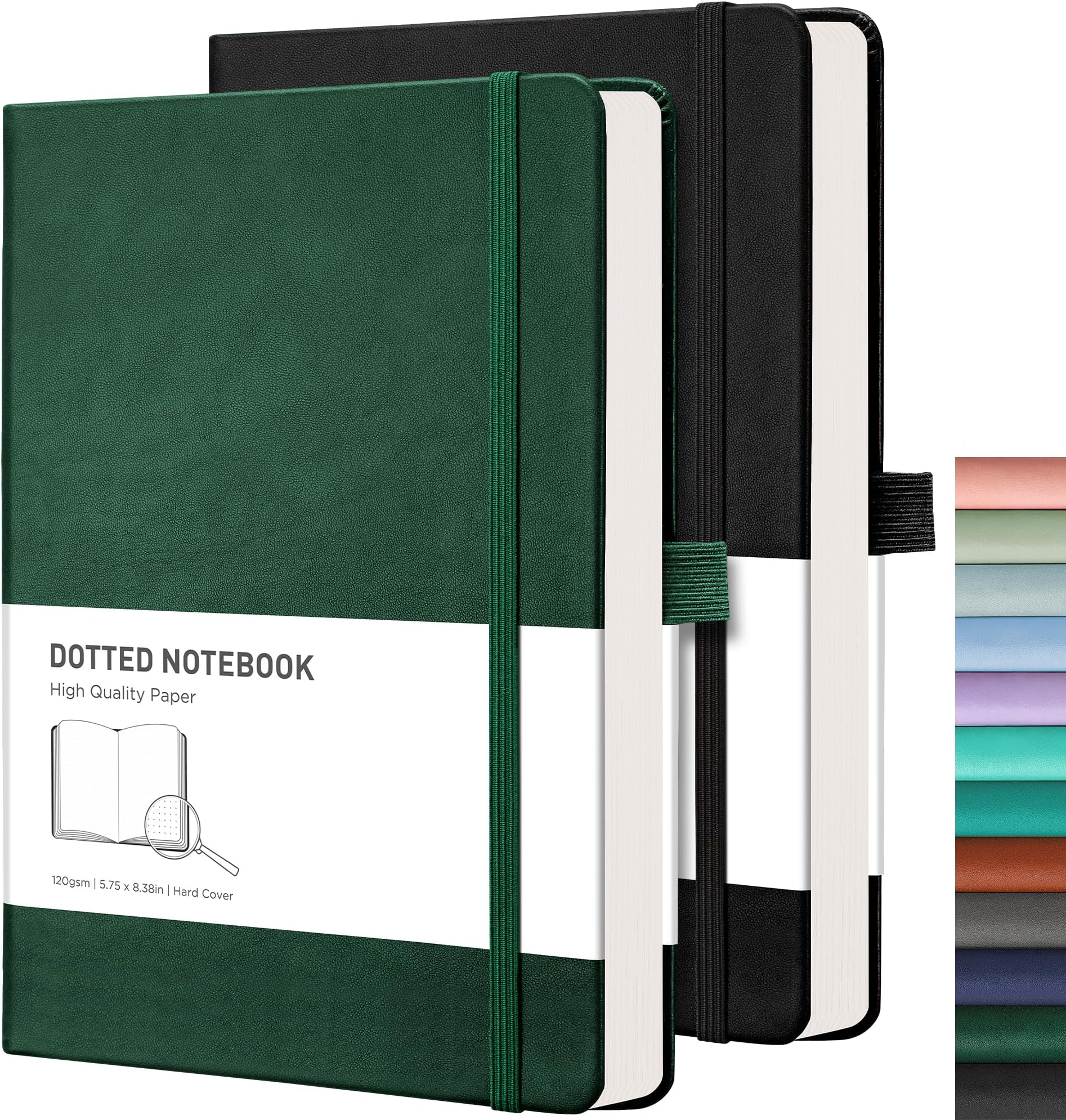 Dotted Notebook - Bullet Dotted Journals A5 with Premium Paper, Faux ...