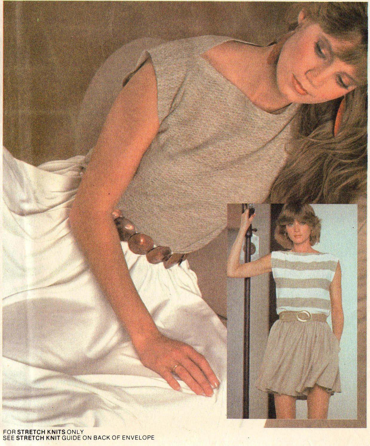Amazon.com: McCall's vintage 1980s sewing pattern 7978 knit full skirt ...