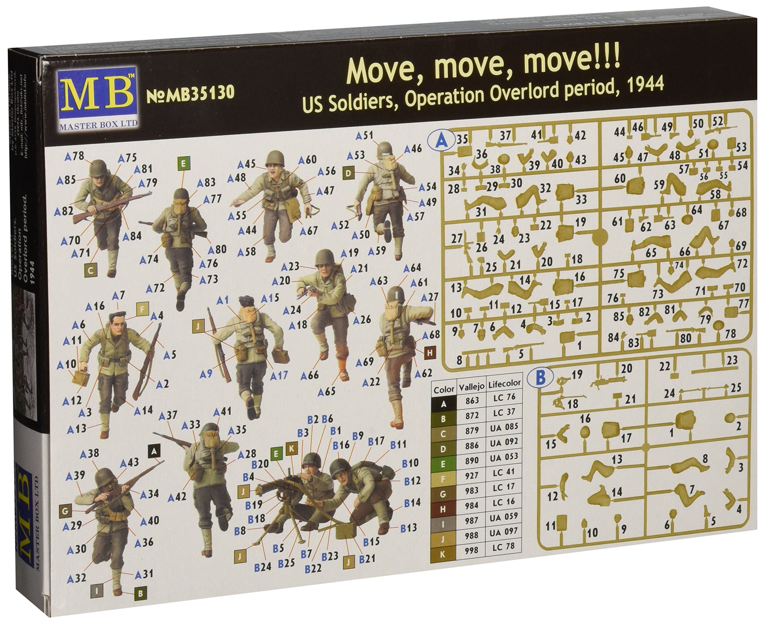 Master Box Models Move, Move, Move!!! U.S. Soldiers 1944 Operation ...