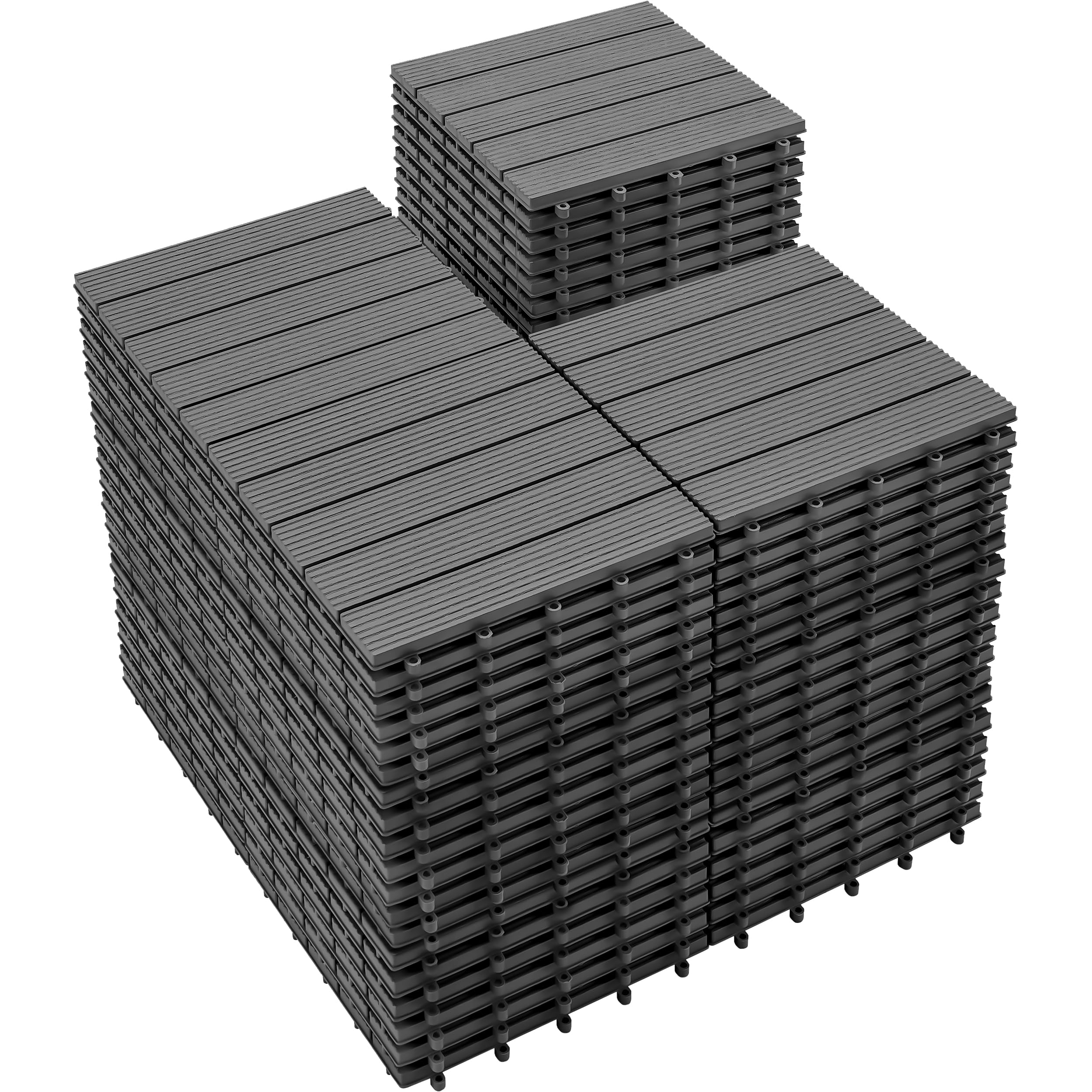 Snapklik.com : Zone 81 PCS Plastic Interlocking Patio Deck Tiles - 12 ...