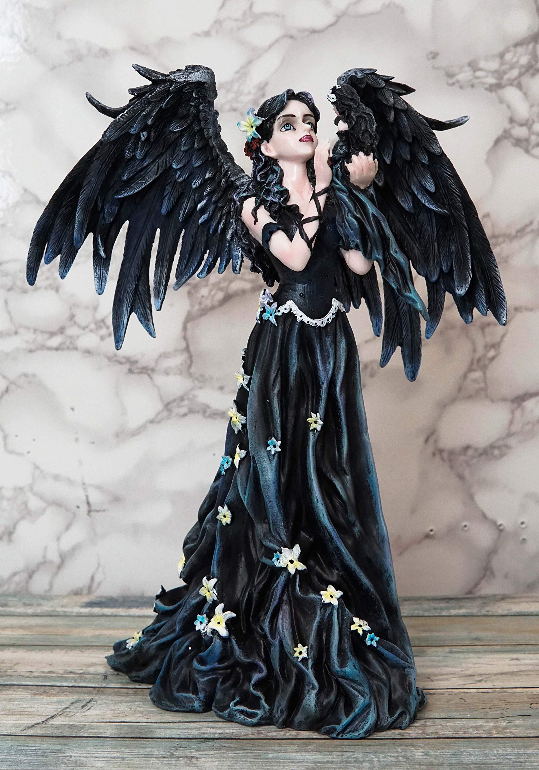 Buy Ebros Gothic Raven Crow Maleficent Angel Whispering to Her Avatar ...