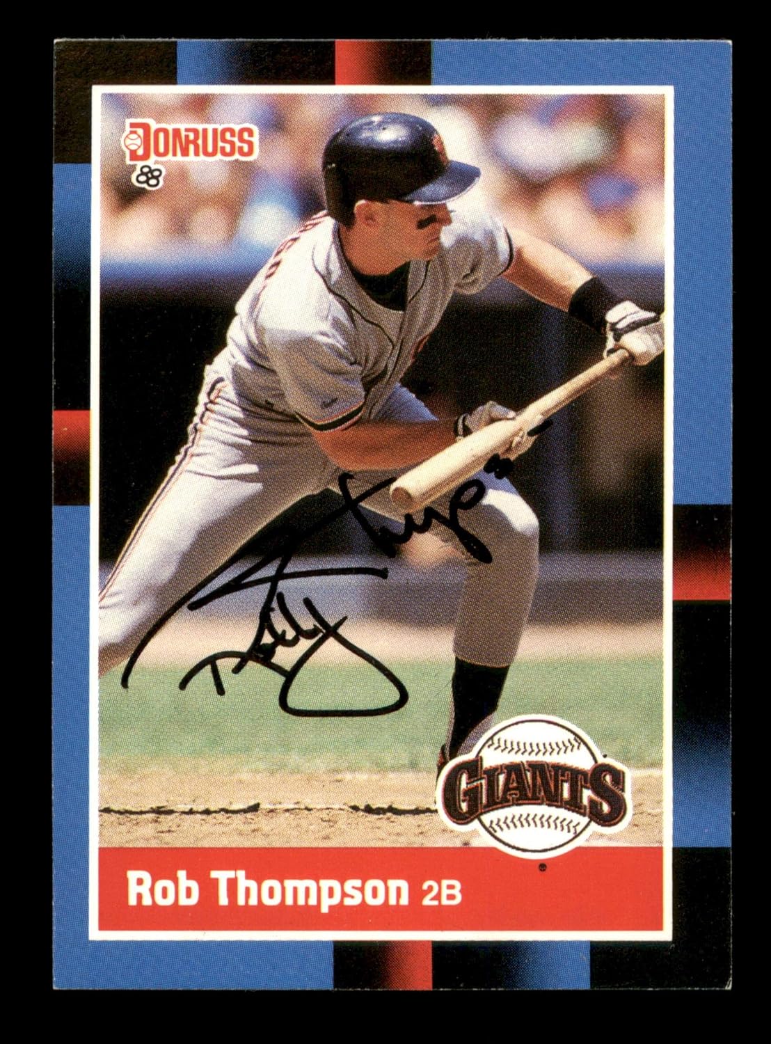 Robby Thompson Autographed 1988 Donruss Card #268 San Francisco Giants ...