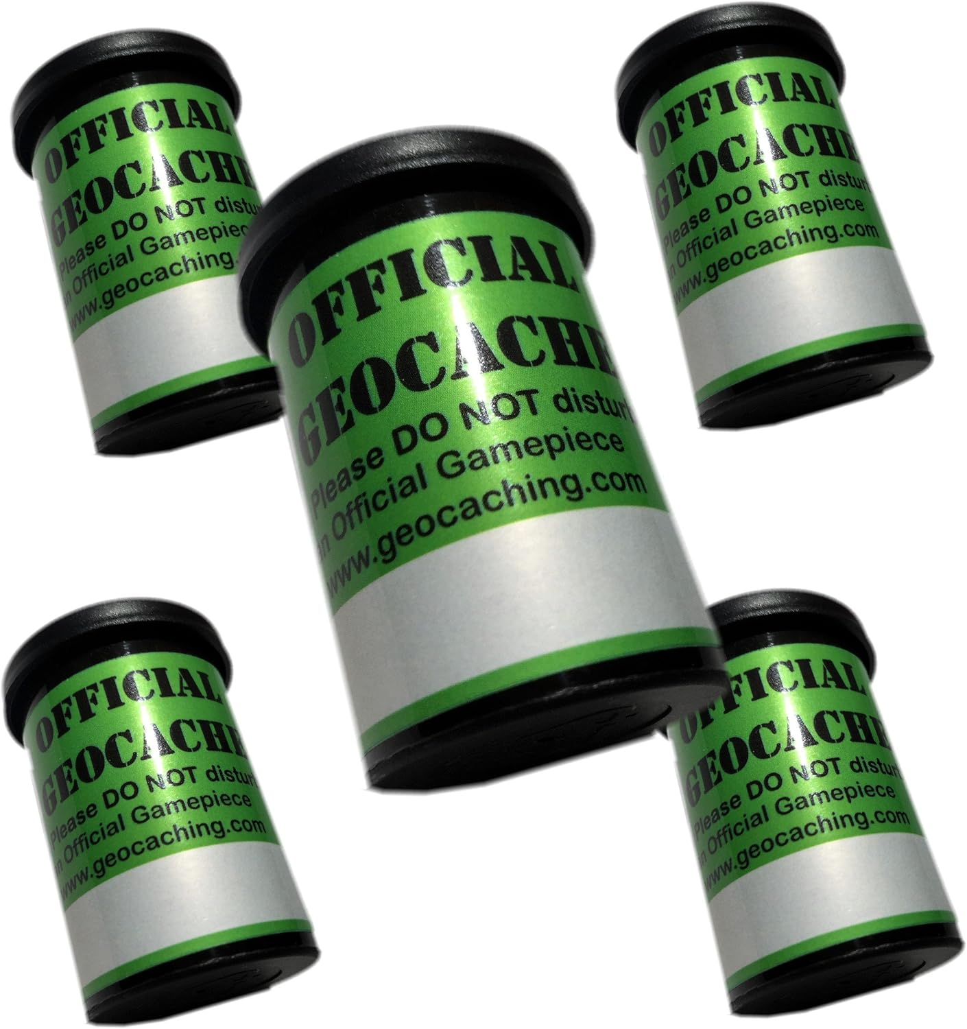 AllCachedUp FIVE Film Pot Canisters Micro Geocache Container-Labelled ...