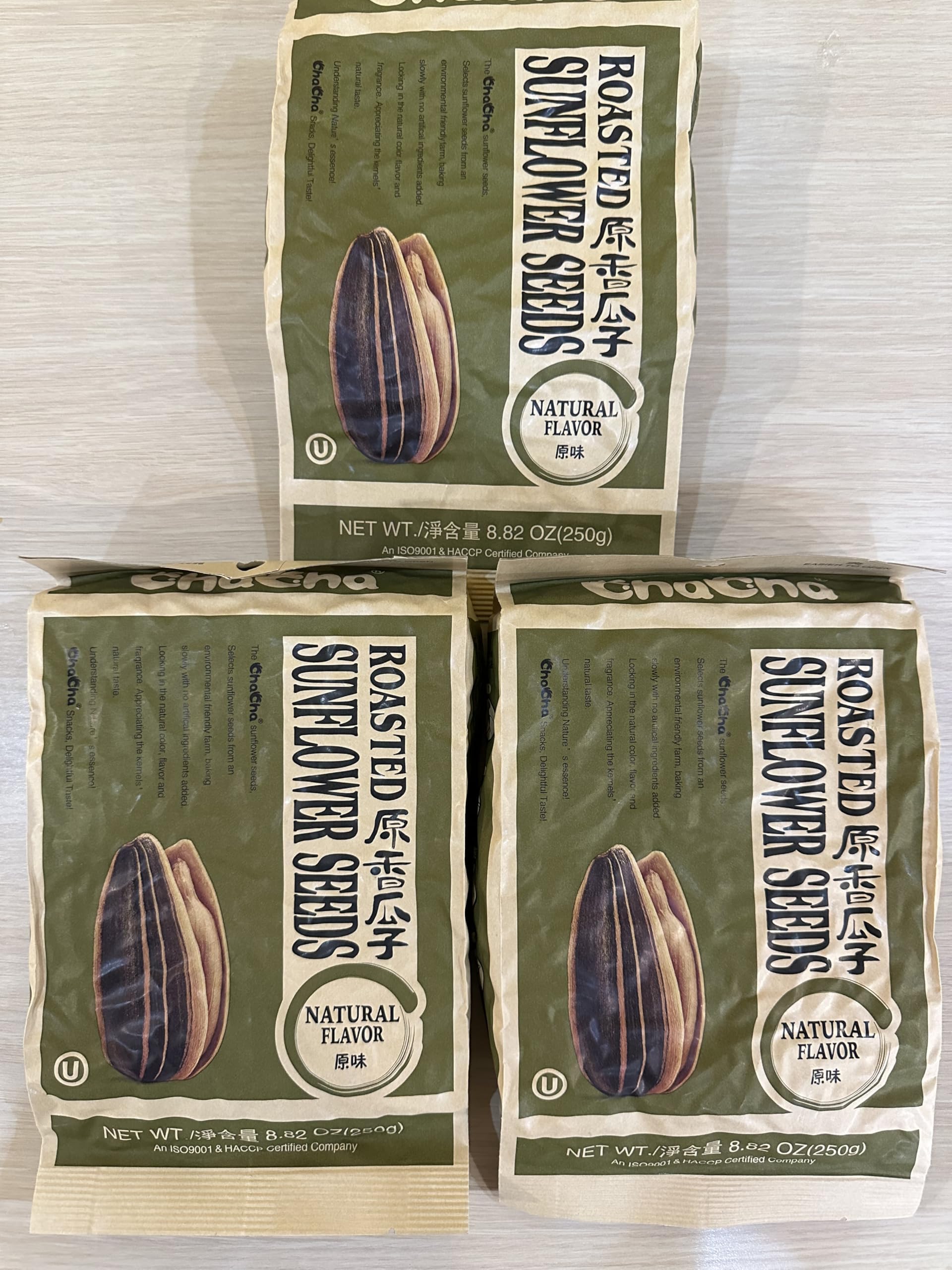 Amazon.com : ChaCha Roasted Sunflower Seeds NATURAL FLAVOR (3 bags ...