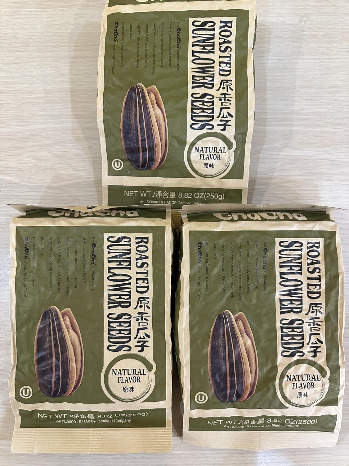 Amazon.com : ChaCha Roasted Sunflower Seeds NATURAL FLAVOR (3 bags ...
