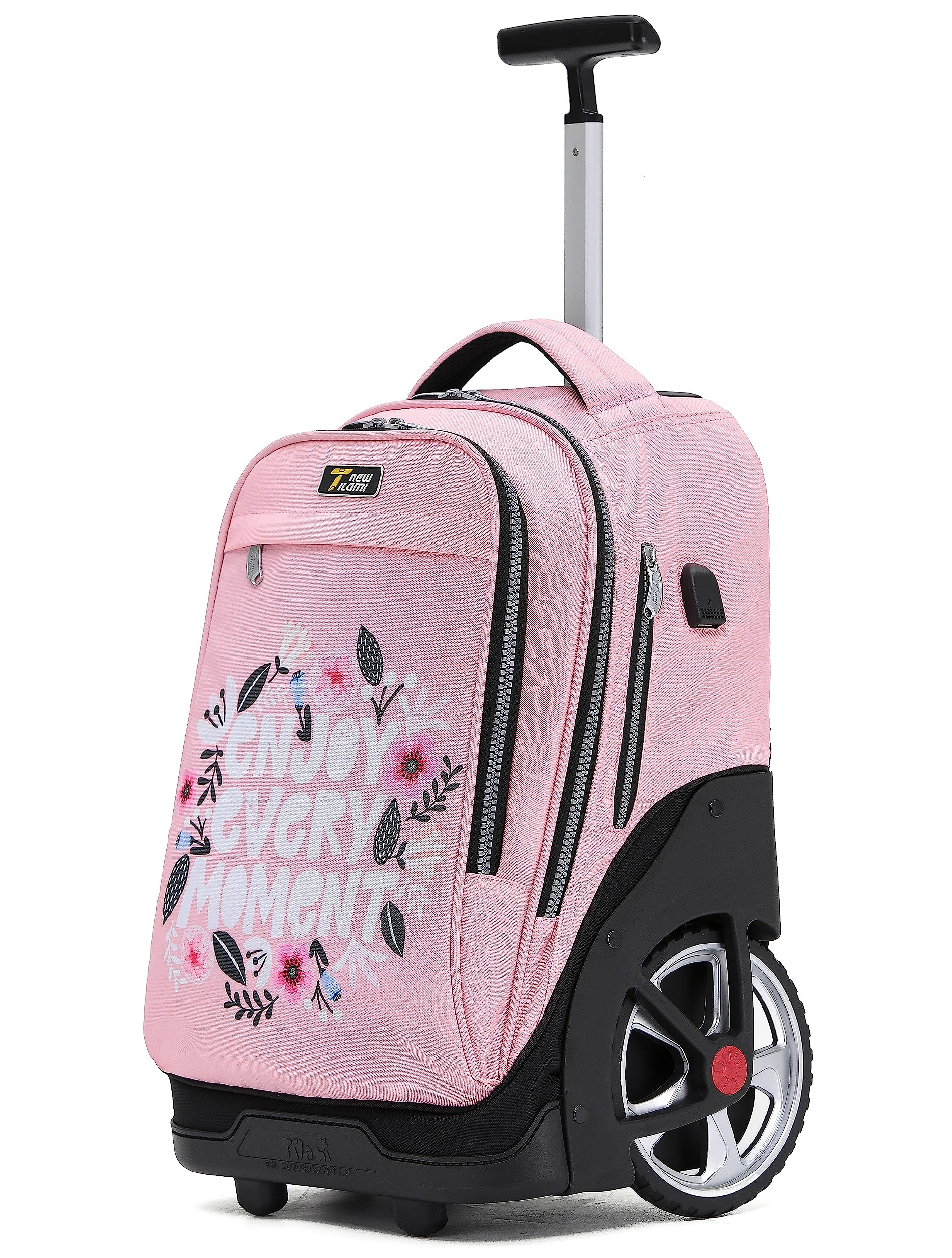 Amazon.com | NEW TILAMI Rolling Backpack 19 inch Teens Rolling Backpack Cute Wheeled Computer ...