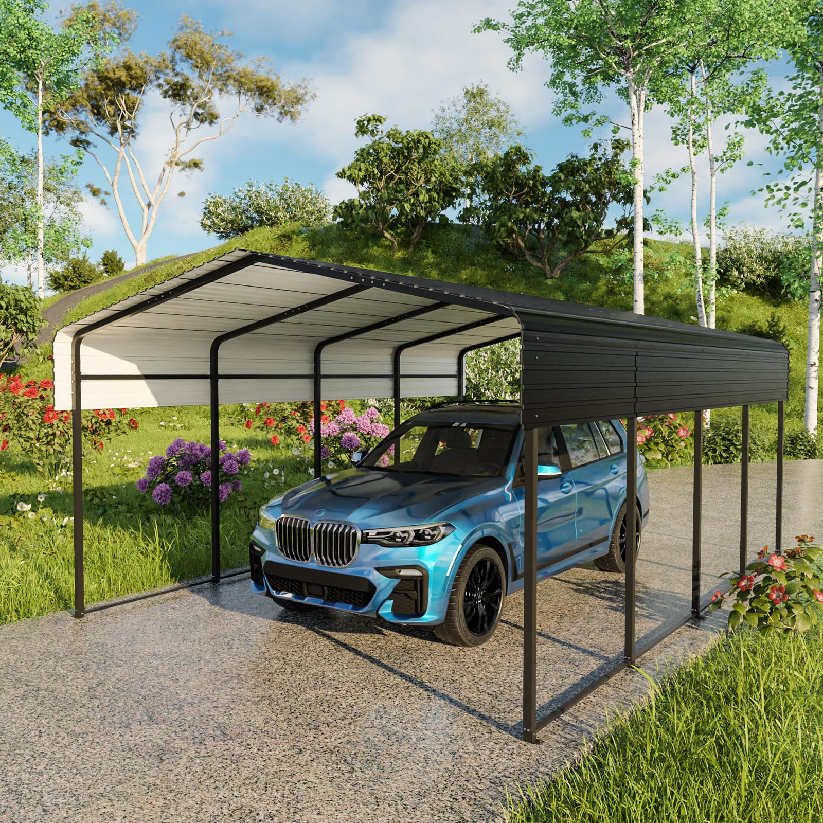 Amazon.com: NUGRIART 13 x 20 FT Metal Carport with Heavy Duty ...