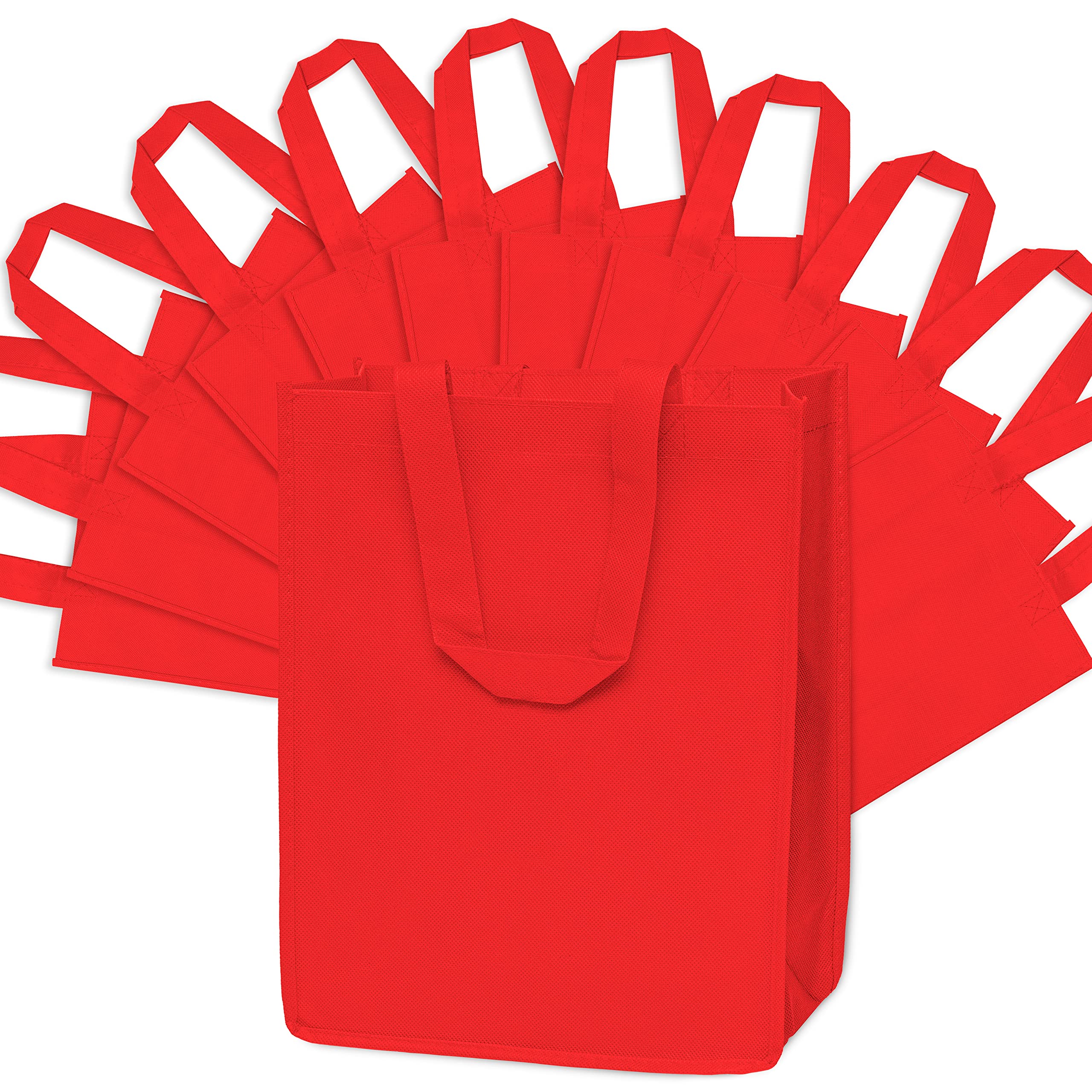 Amazon.com: ZENPAC 10x5x13 12 Pack Medium Red Bags with Handles ...