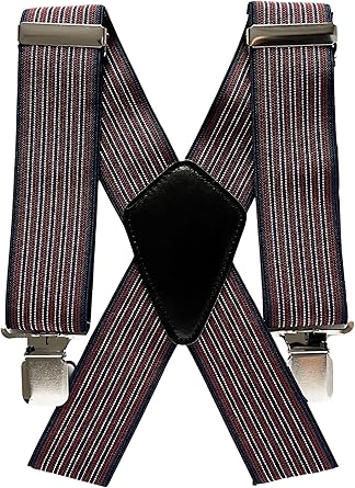 Amazon.co.jp: Haoa Men's Suspenders, X Type, 2.0 inches (50 mm), Wide ...