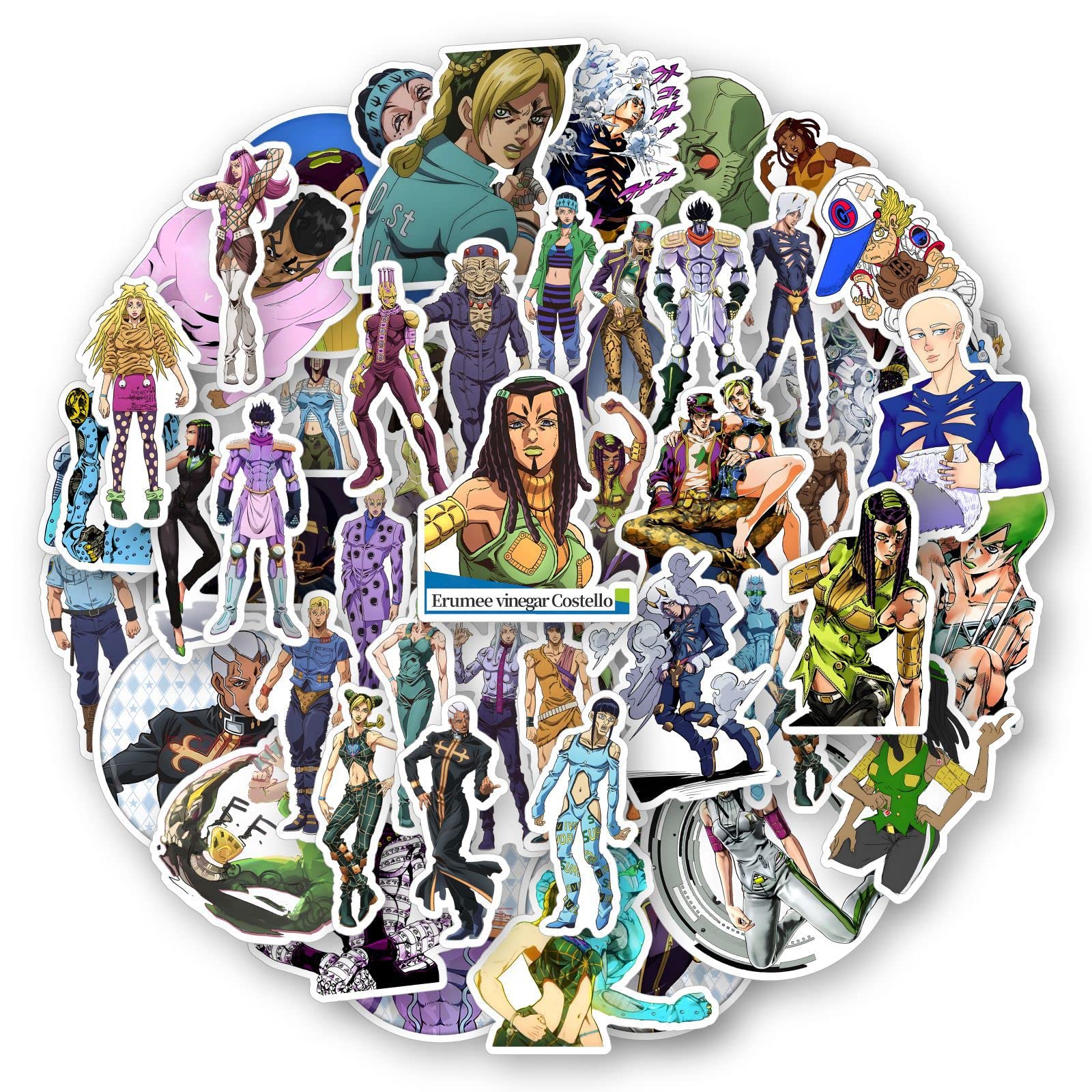 Aucekosticker Pack Of 50 Jojos Bizarre Adventure Sticker Set Anime ...