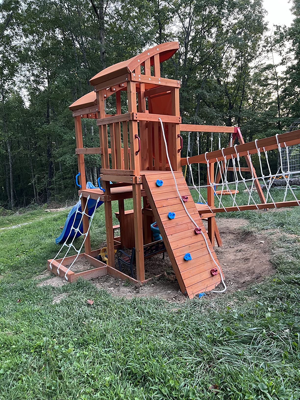 $87/mo - Finance Little Tikes Bobcat Ridge Wood Backyard Playset Climb ...