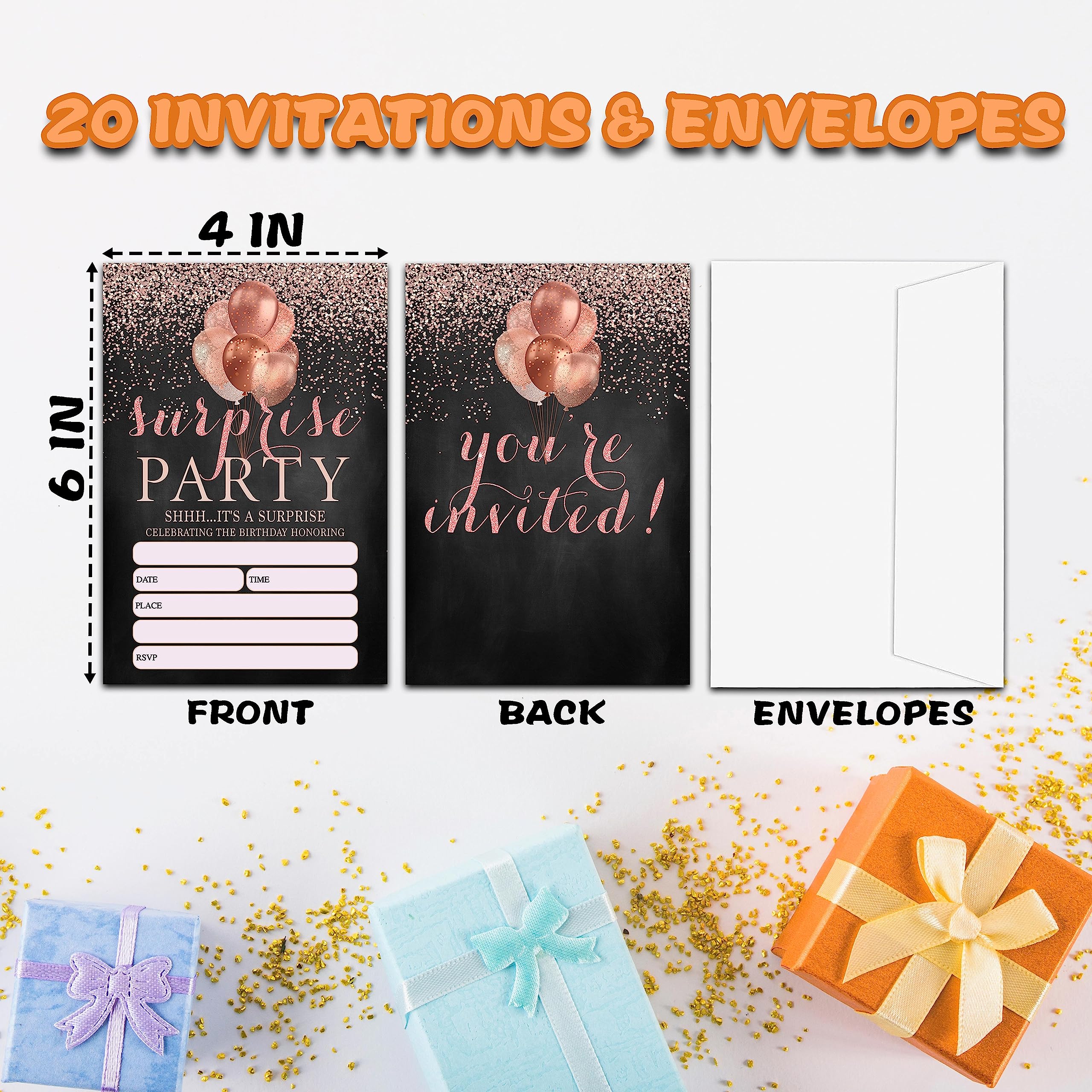 Shhh Its A Surprise Invitations 12 Surprise Party Invitations To Send
