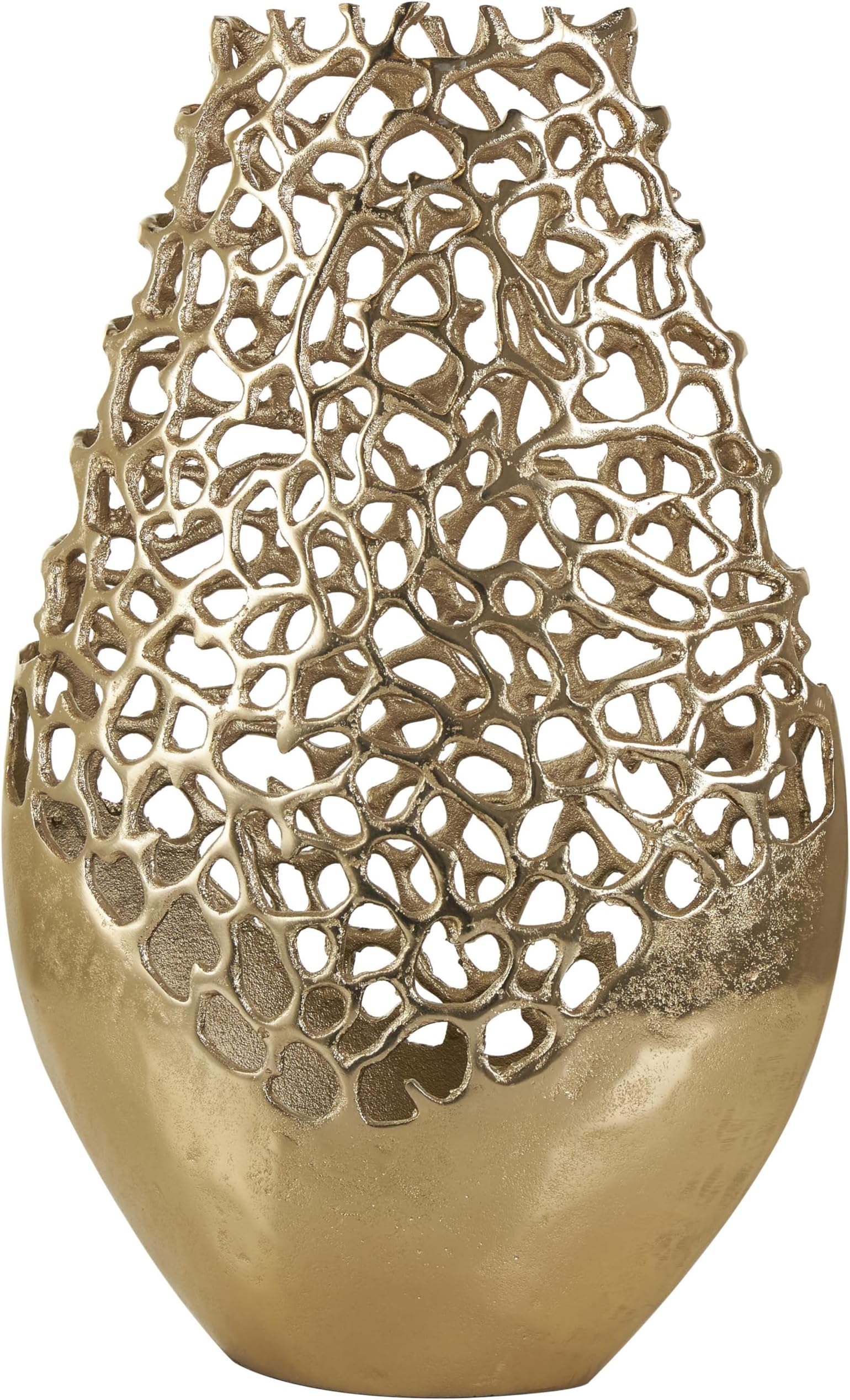 Amazon.com: Deco 79 Aluminum Metal Decorative Vase Rounded Centerpiece ...