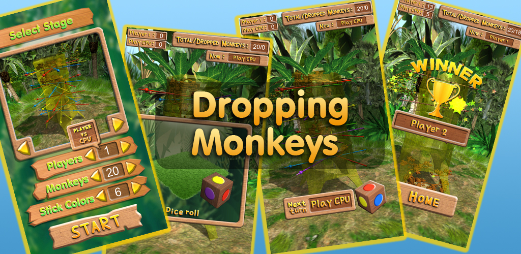 Dropping Monkeys 3D Board Game-Amazonアプリストアのアプリ