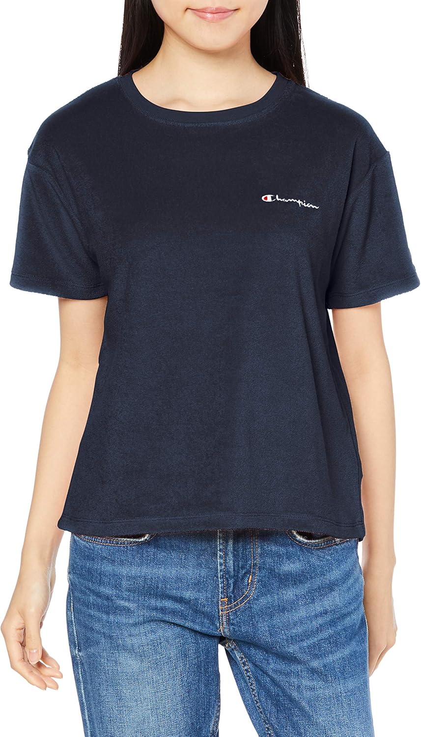 Amazon.co.jp: [チャンピオン]Tシャツ 半袖 丸首 COTTON USA スクリプトロゴ ショートスリーブTシャツ ウィメンズベーシック CW-X341/CW-T331 : ファッション