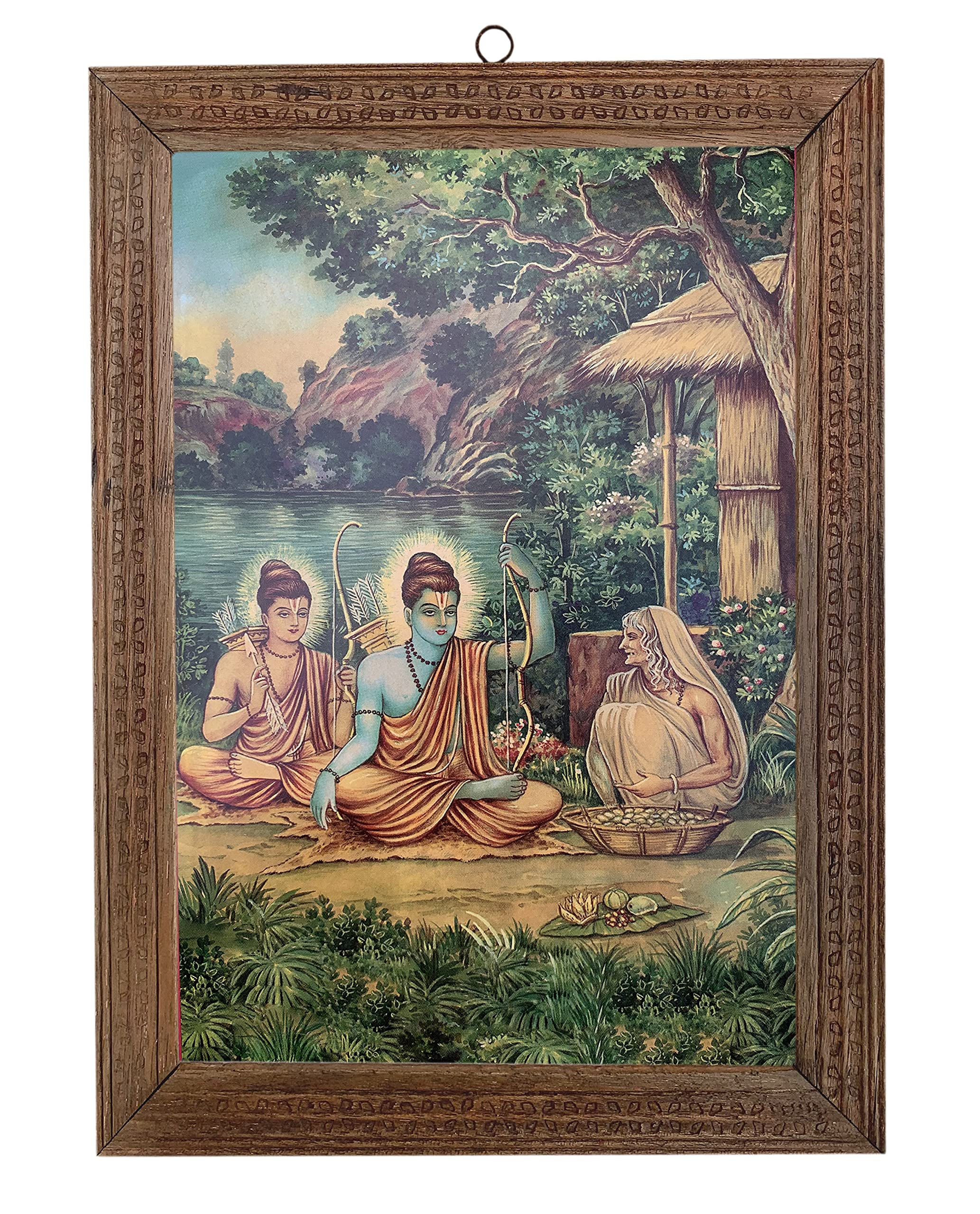 Rama Laxman Photo Frame Ram Lakshman In Shabari Ashram In | Desertcart ...