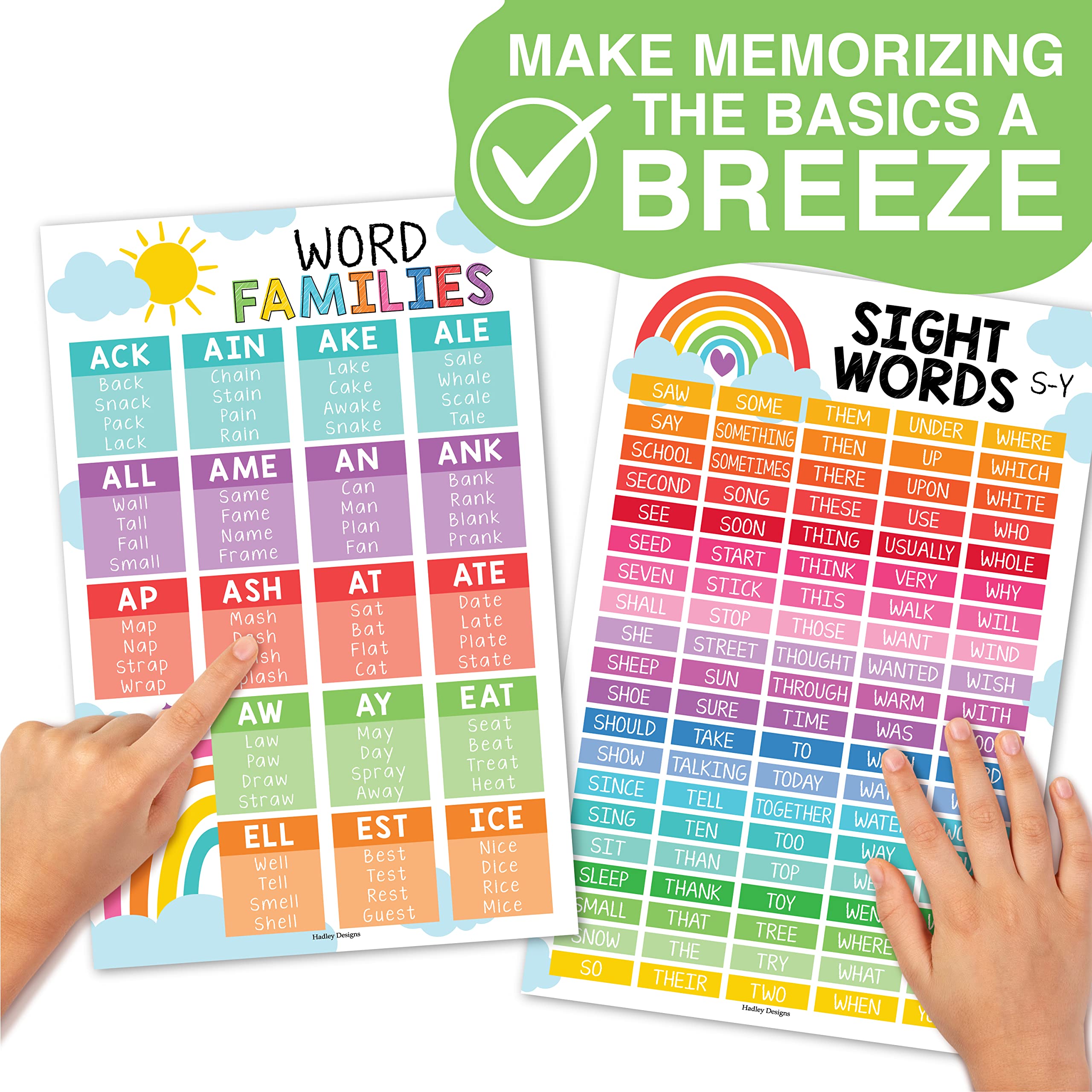 Classroom Posters 8-Pack Sight Words Posters For Classroom - Word Wall ...