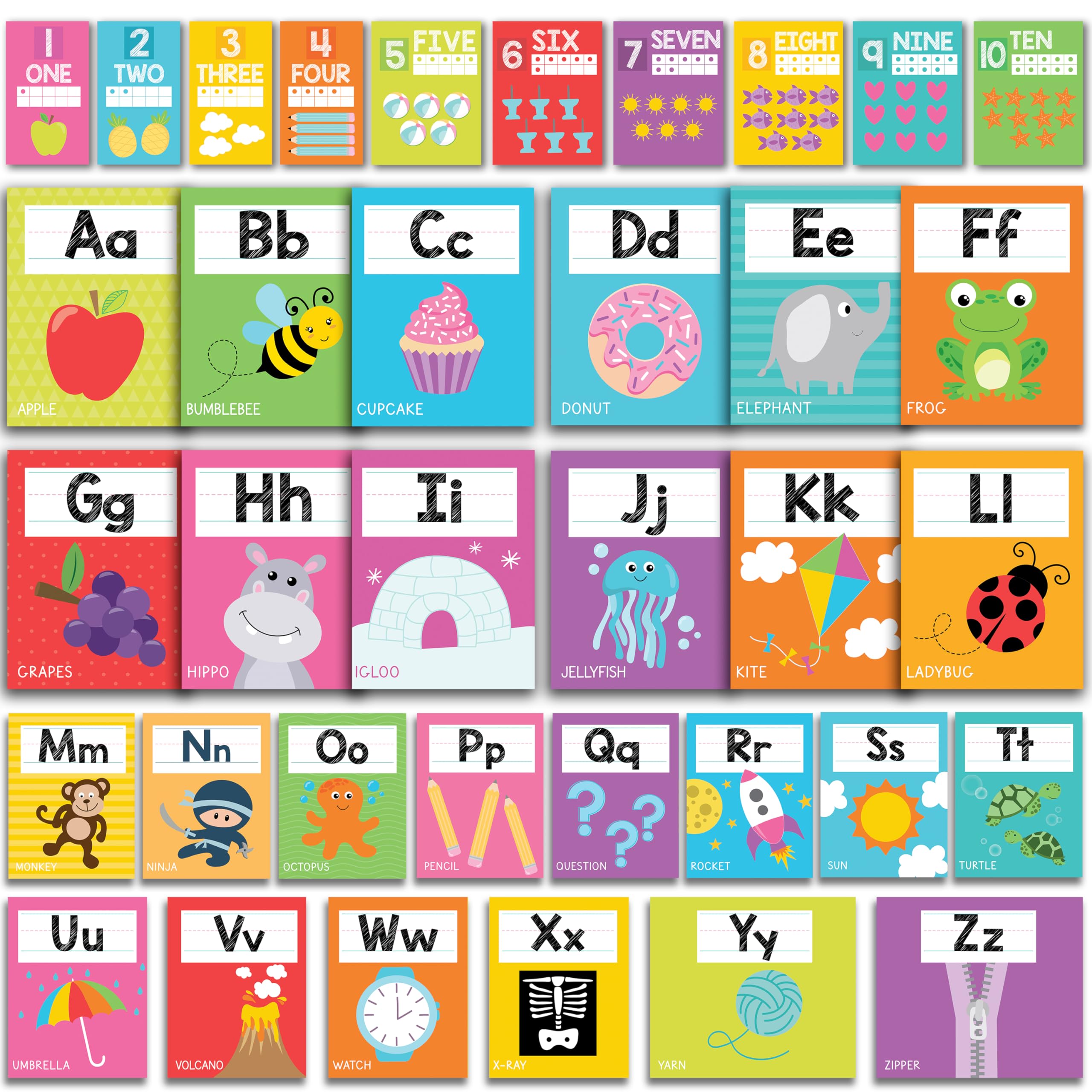 Buy Colorful Alphabet For Classroom Wall Line - Alphabet Letters For ...