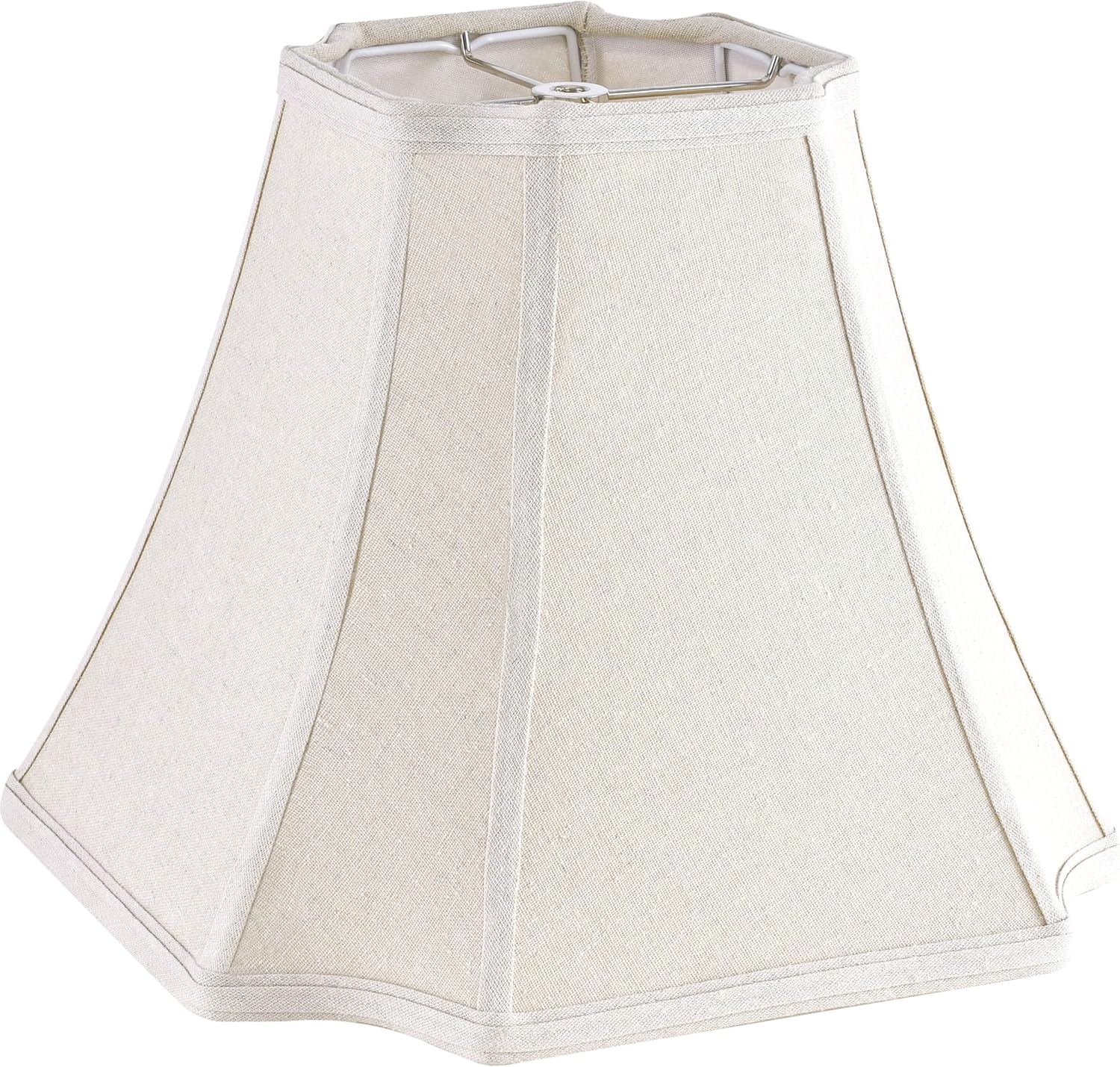 GOSO 1 Pc Square Cut Corner Medium Lampshade 13.2", Beige Fabric Lamp ...