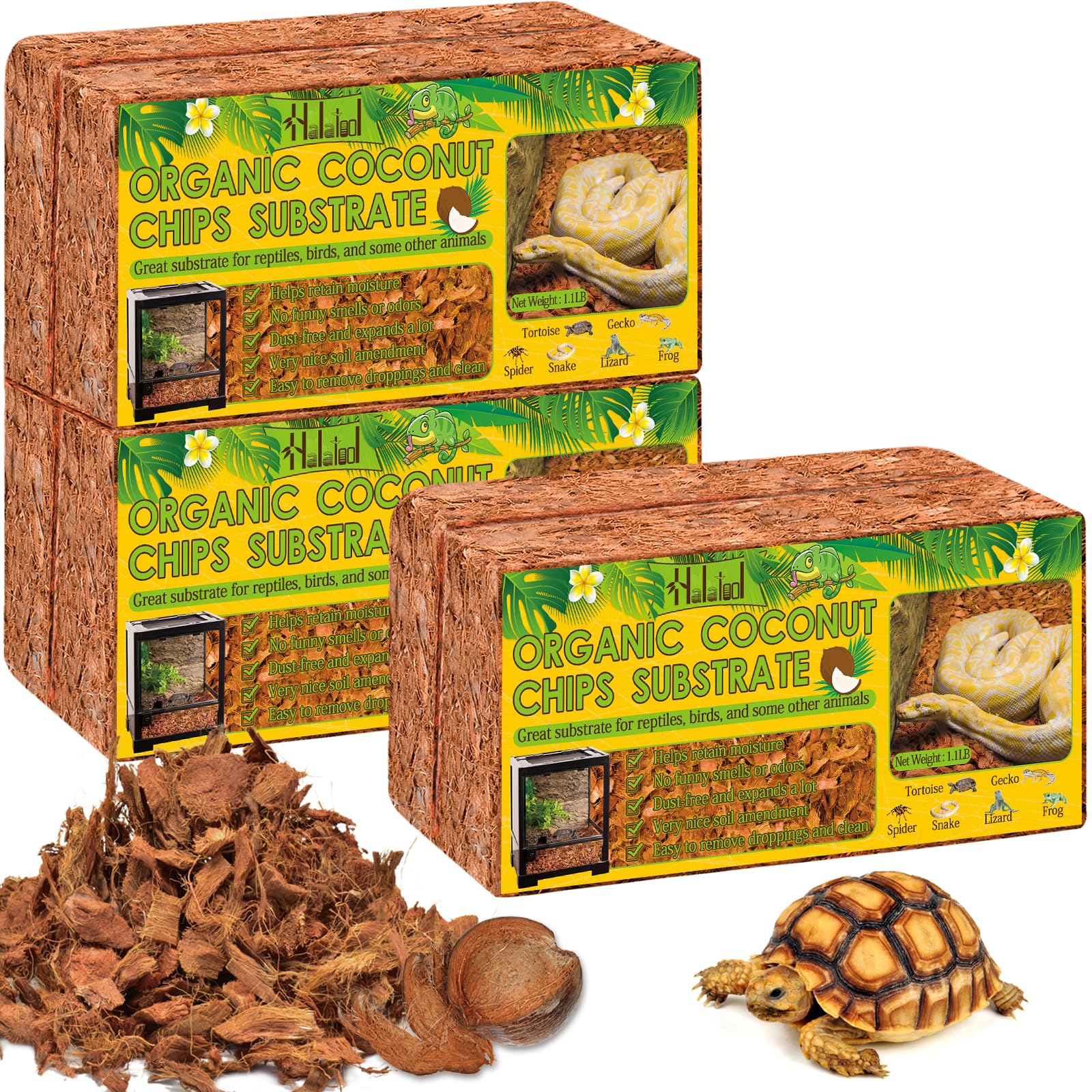 Snapklik.com : 6Pack Compressed Coconut Chips Brick Natural Coconut ...