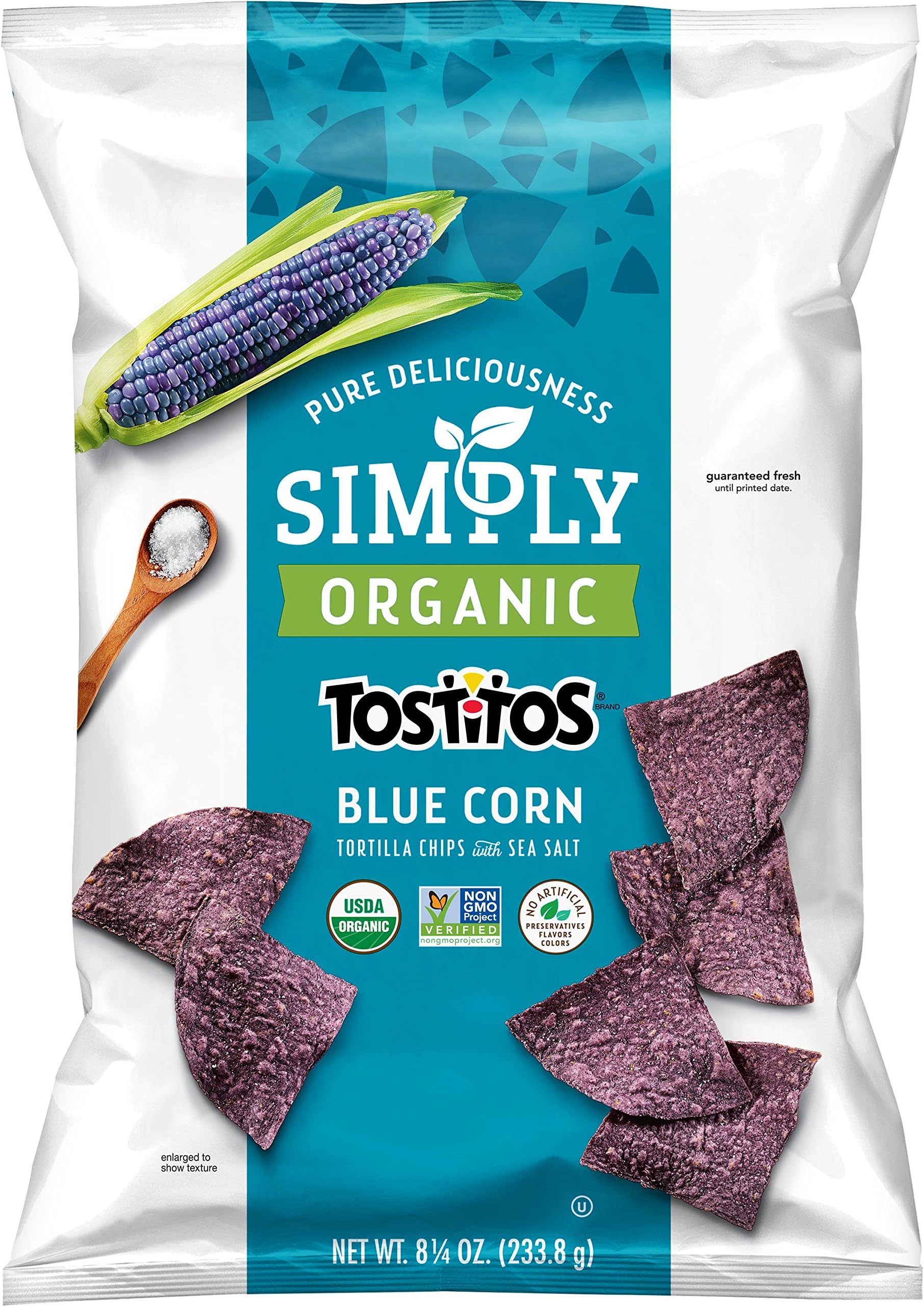 Amazon.com: Simply Organic Tostitos Blue Corn Tortilla Chips, 8.25 Ounce