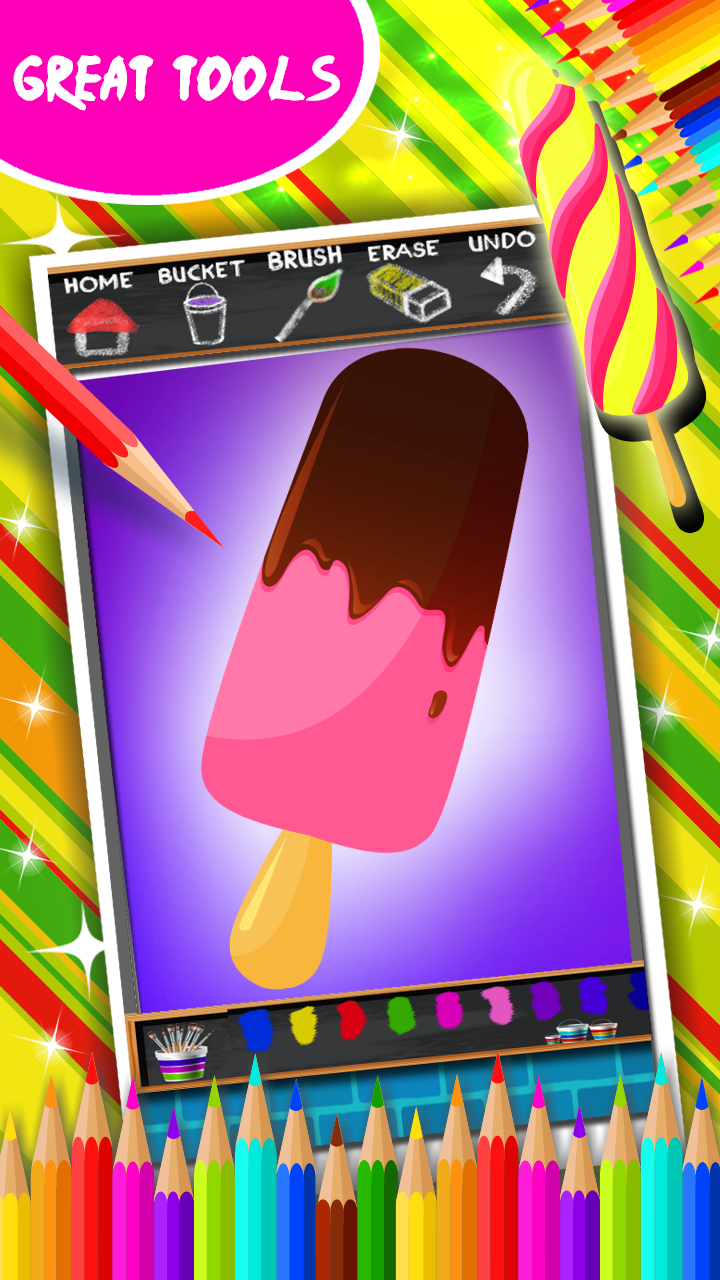 Livre de coloriage crème glacée - Application sur Amazon Appstore