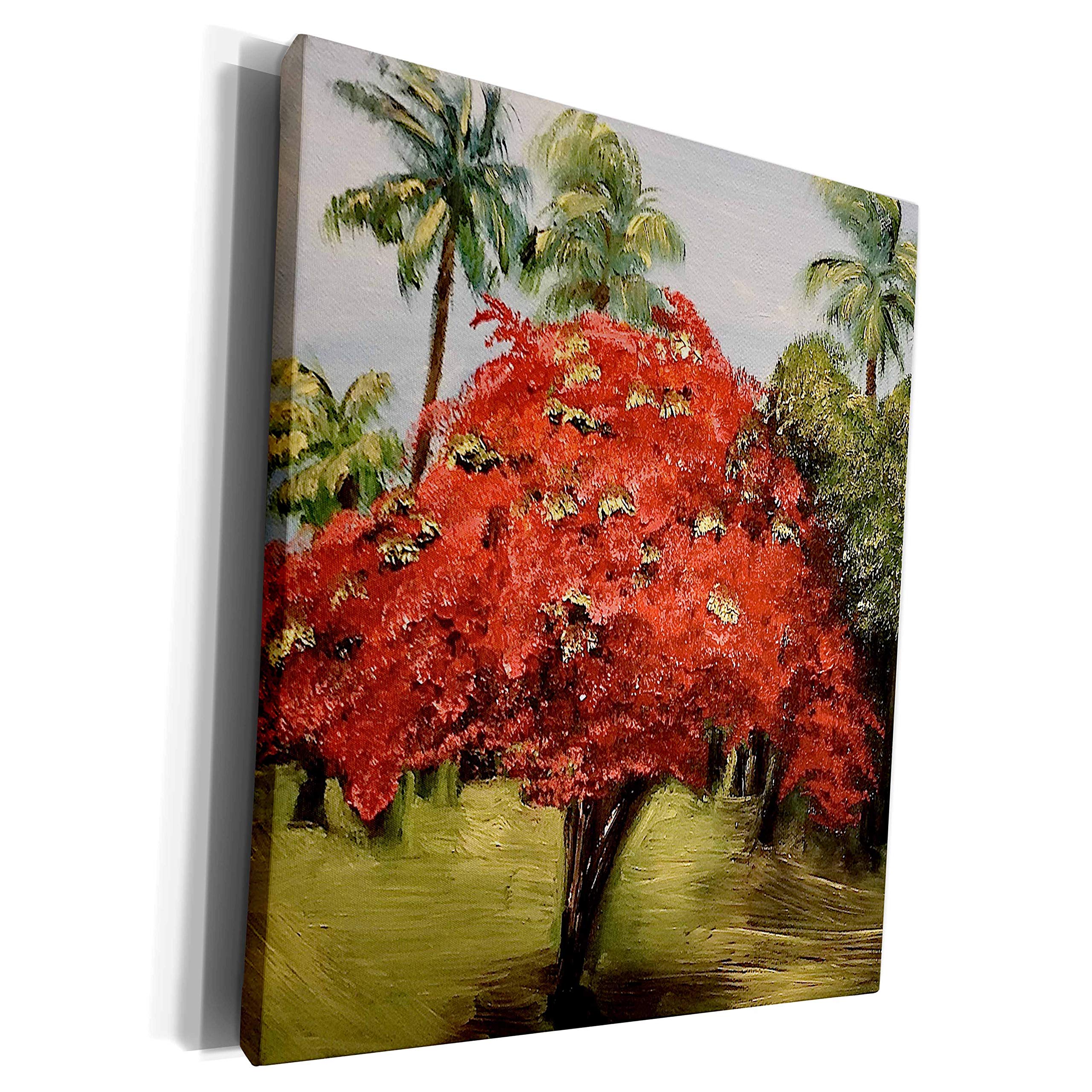 Buy 3dRose Photo of a Flamboyant Tree with palms in Puerto Rico ...