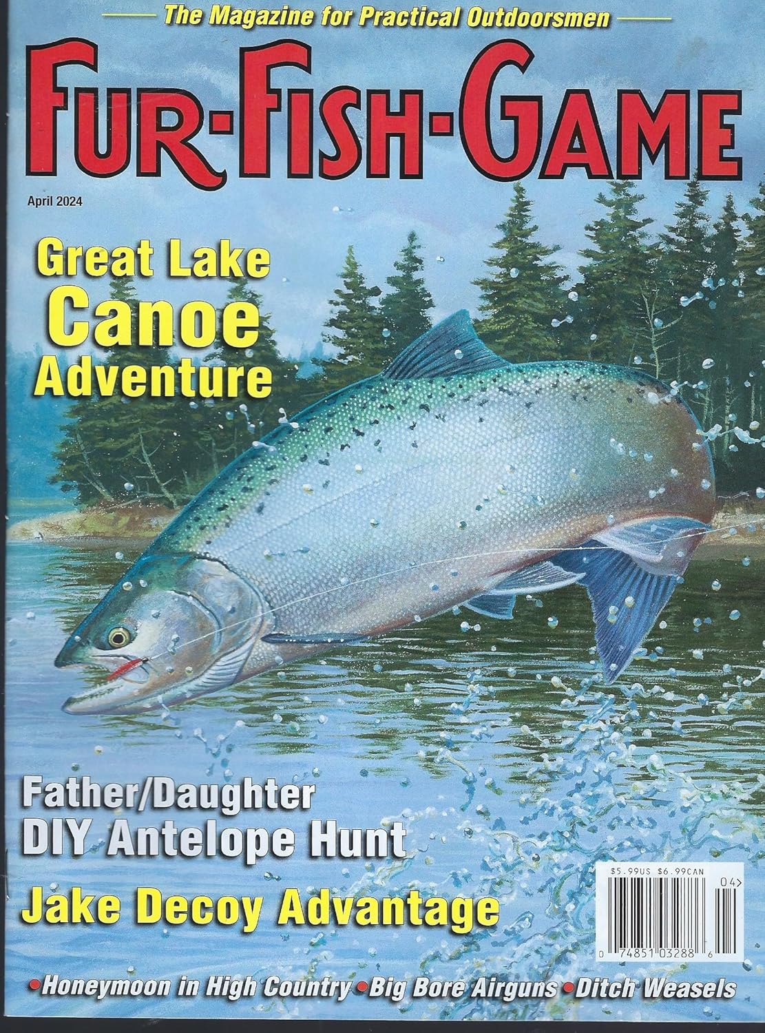 For Practical Outdoorsman Fur Fish Game Magazine April 2024: Amazon.com ...