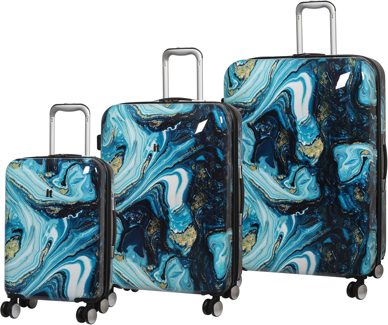 Amazon.com | it luggage Sheen Hardside Expandable 3 Piece Set, Stone ...